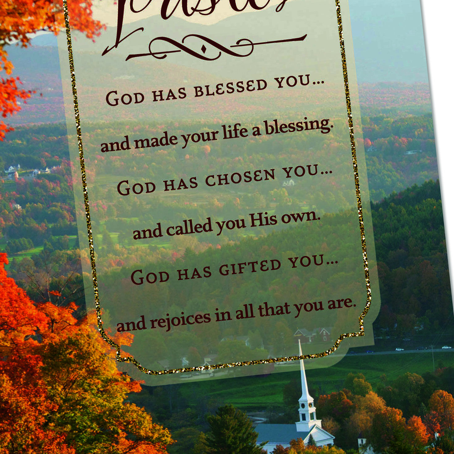 God Has Blessed You Religious Clergy Appreciation Card for Pastor ...