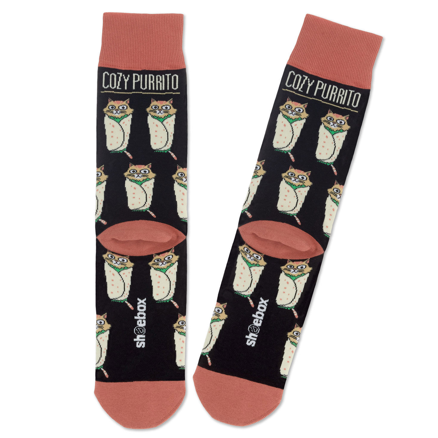 Shoebox Cat Purrito Funny Crew Socks - Socks & Slippers | Hallmark
