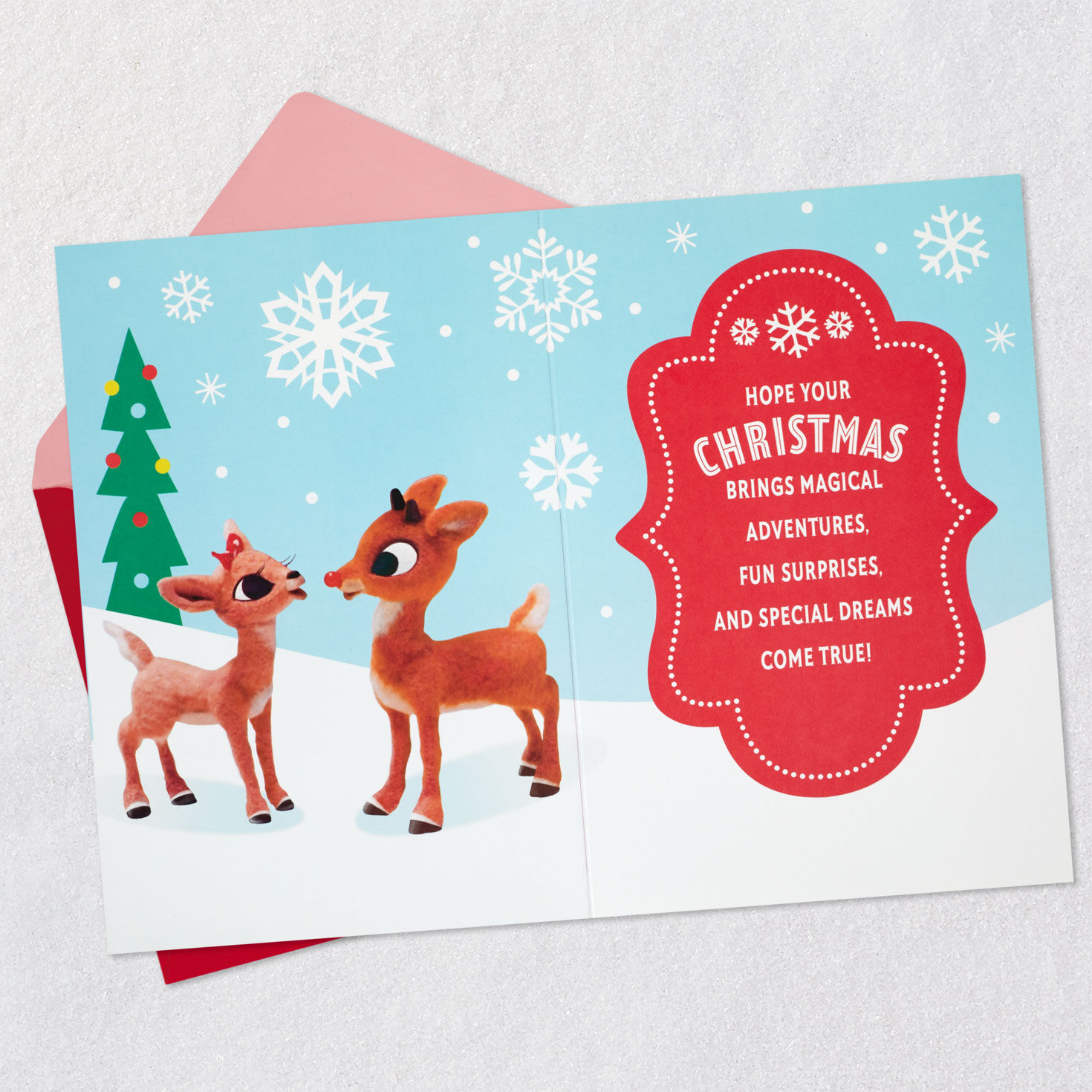Rudolph the Red-Nosed Reindeer® Glow Time Musical Christmas Card With ...