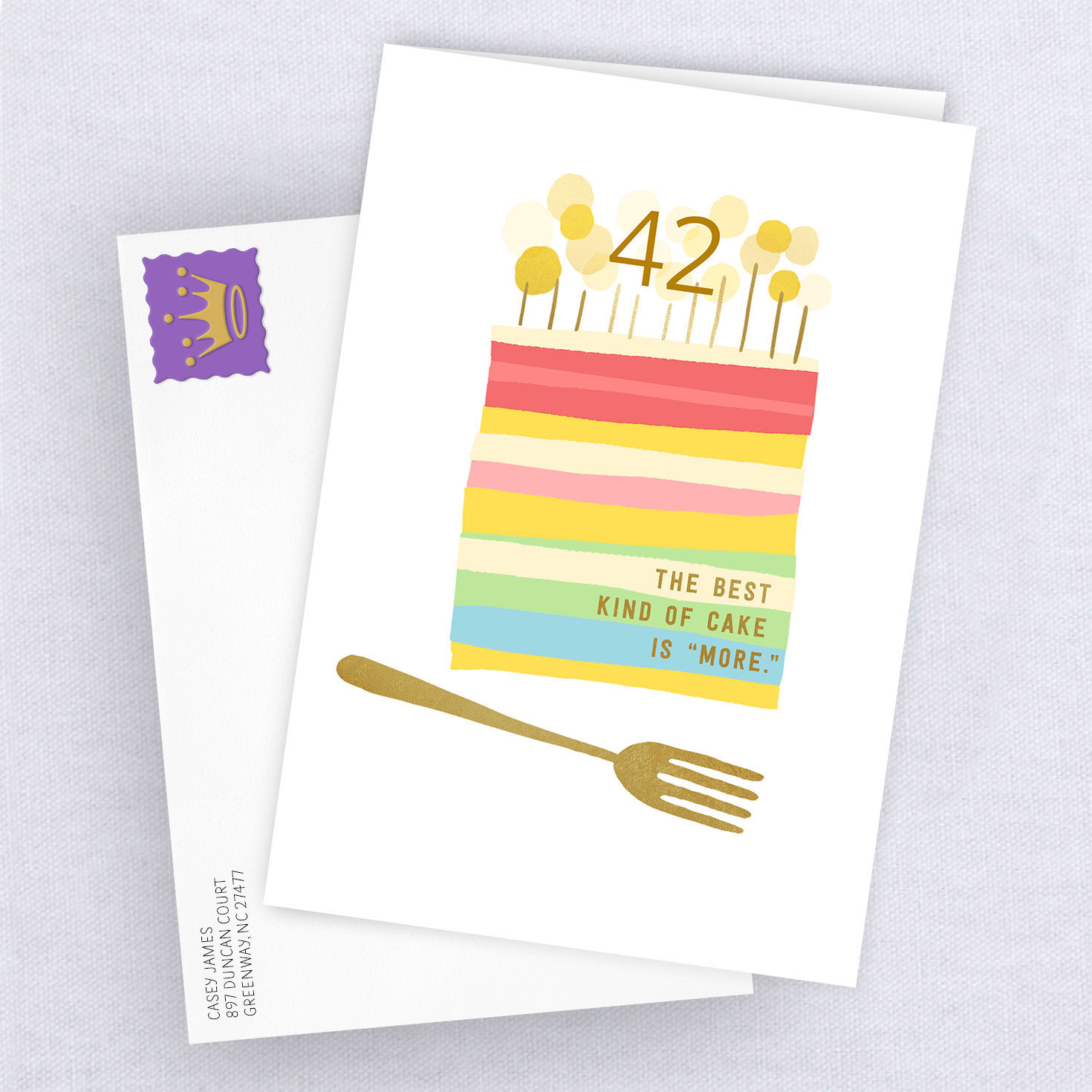 Personalized Custom Number Cake Milestone Birthday Card - Greeting ...
