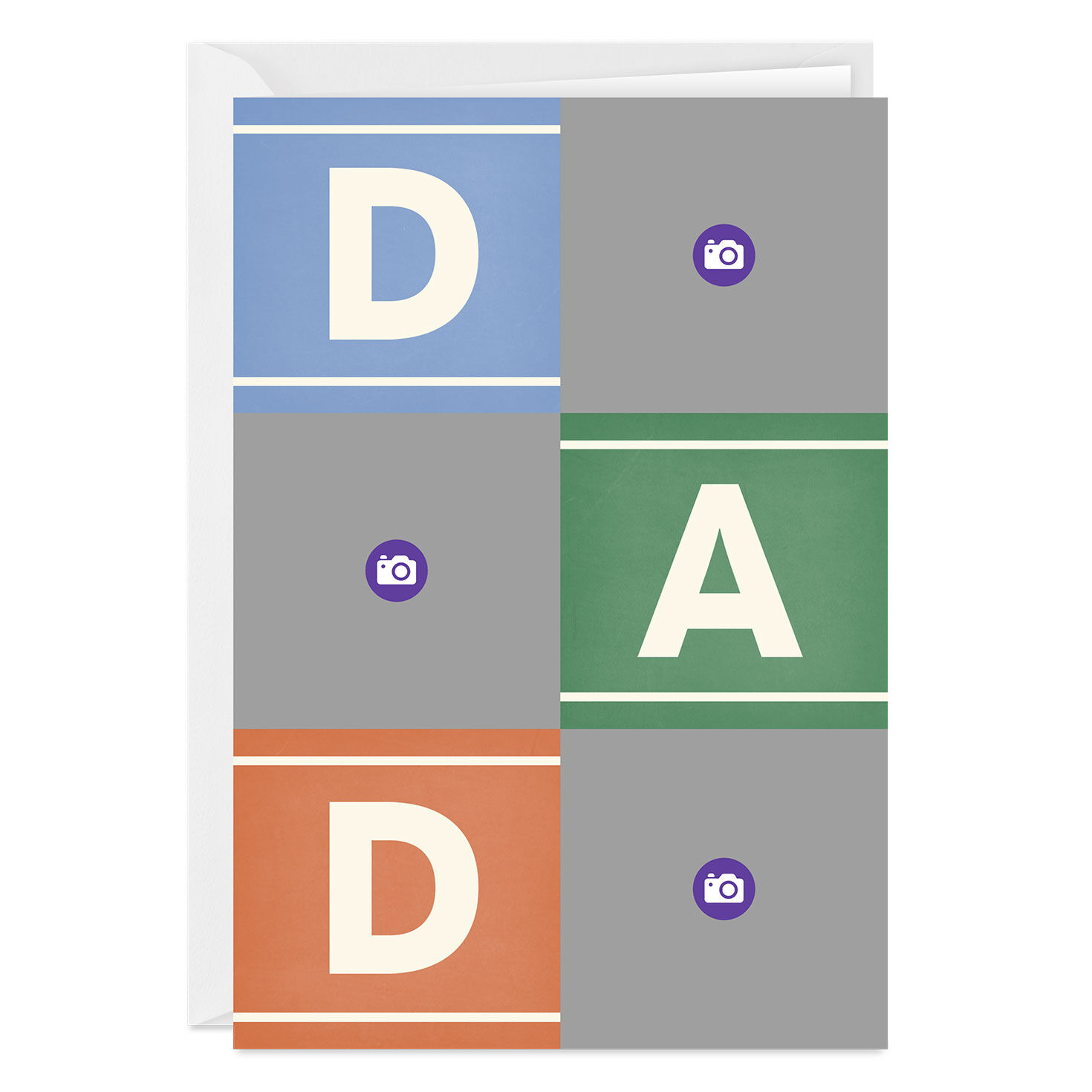 Personalized Photo Collage Color Blocks Photo Card - Greeting Cards ...