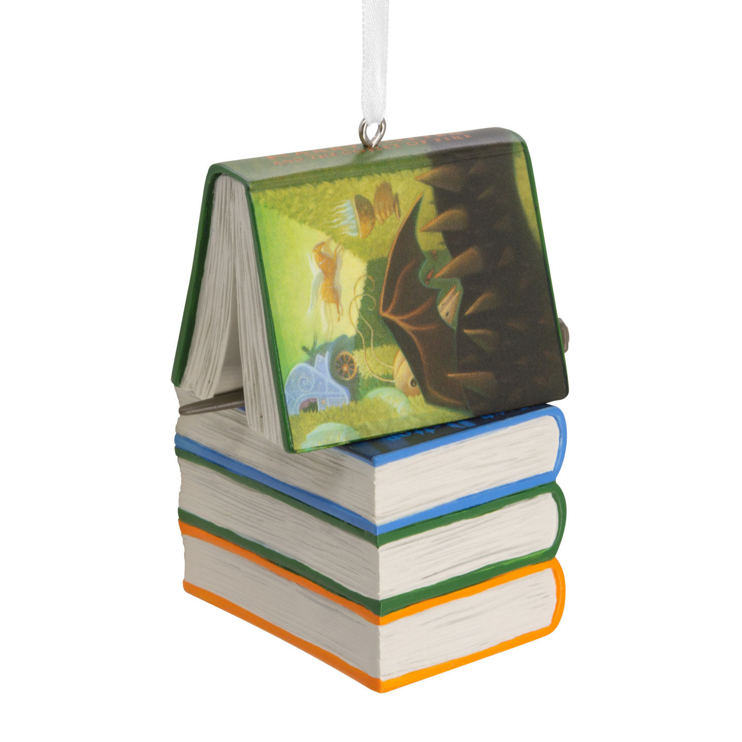Harry Potter™ Books and Wand Hallmark Ornament - Hallmark Ornaments ...