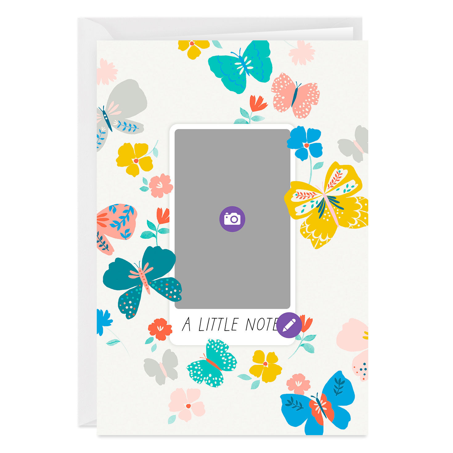 Personalized Colorful Butterflies Photo Card - Greeting Cards | Hallmark