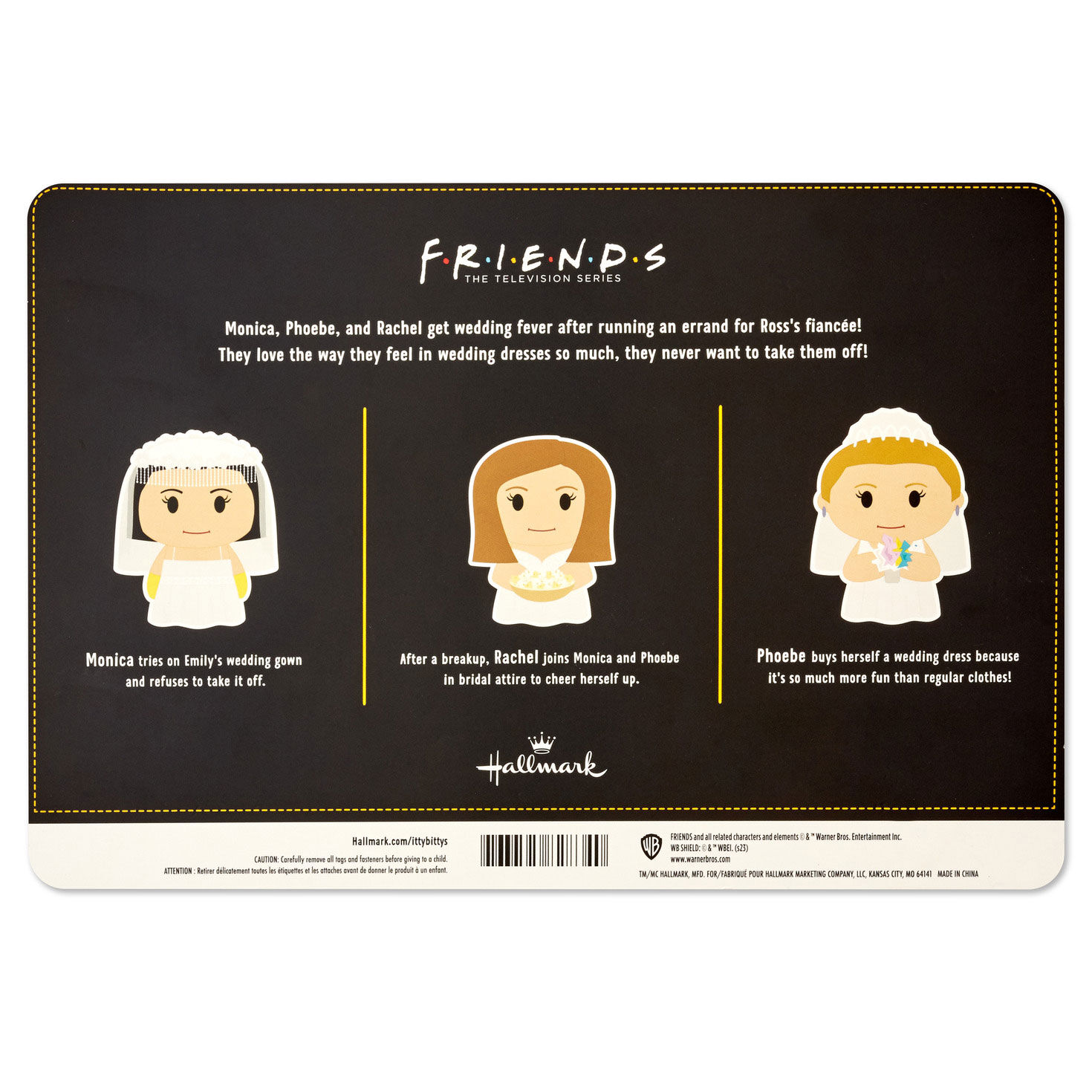 itty bittys® Friends Monica, Rachel and Phoebe in Wedding Dresses Plush ...