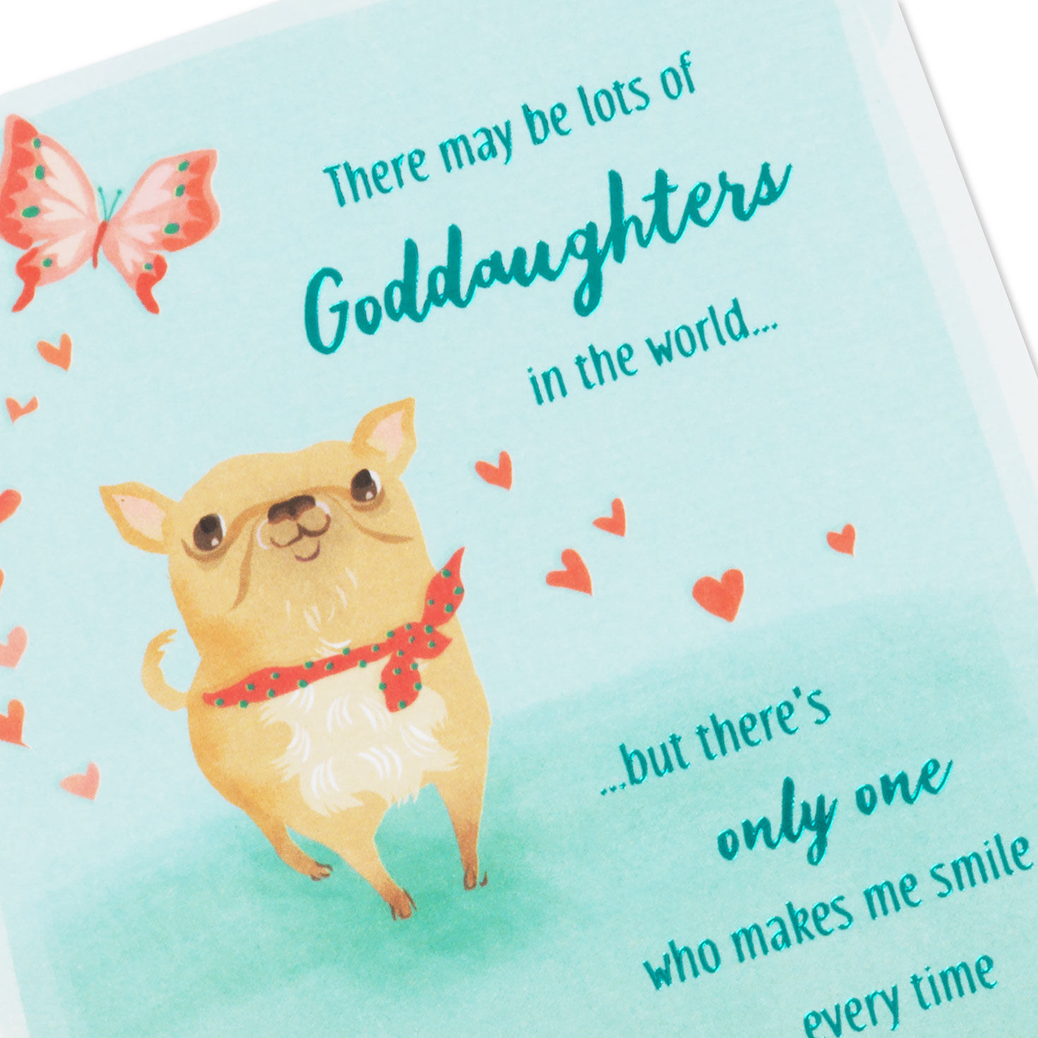 Smiling Thinking of You Birthday Card for Goddaughter - Greeting Cards ...