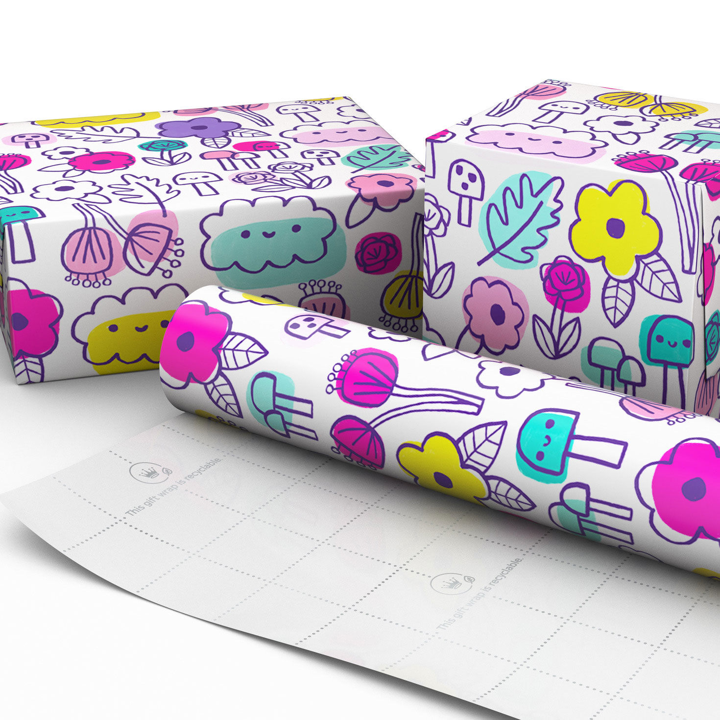 Floral Doodles Wrapping Paper, 20 sq. ft. - Wrapping Paper | Hallmark