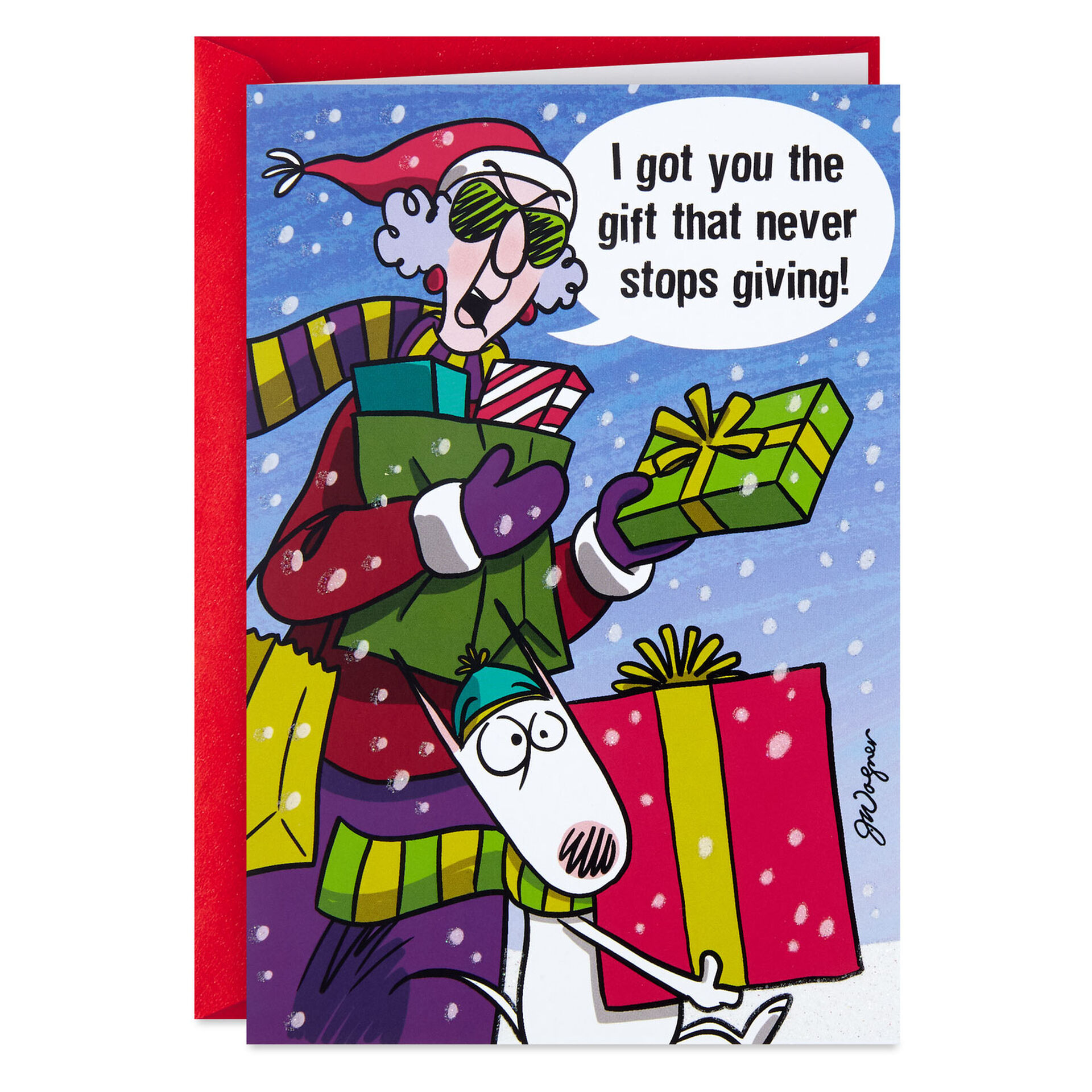 Maxine™ T That Never Stops Giving Funny Christmas Card Greeting
