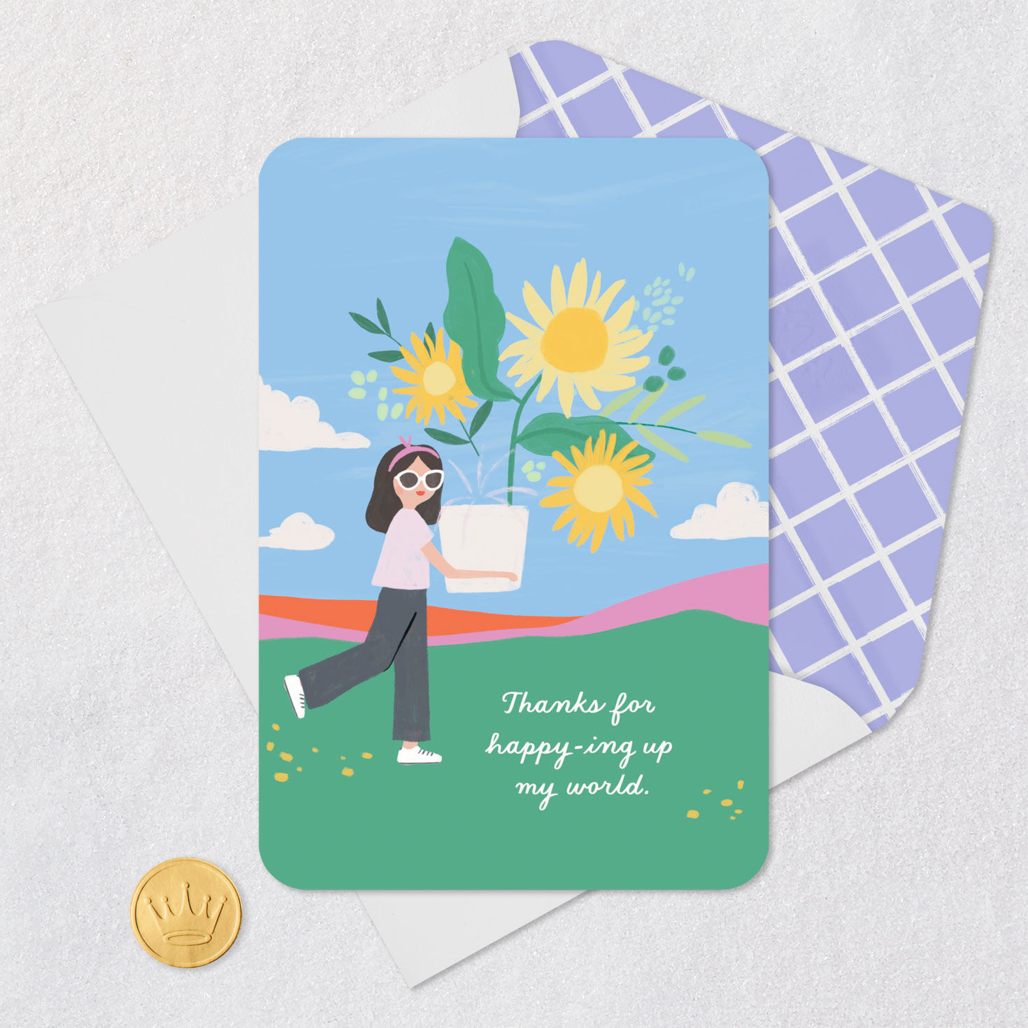 You Happy Up My World Thank You Card - Greeting Cards | Hallmark