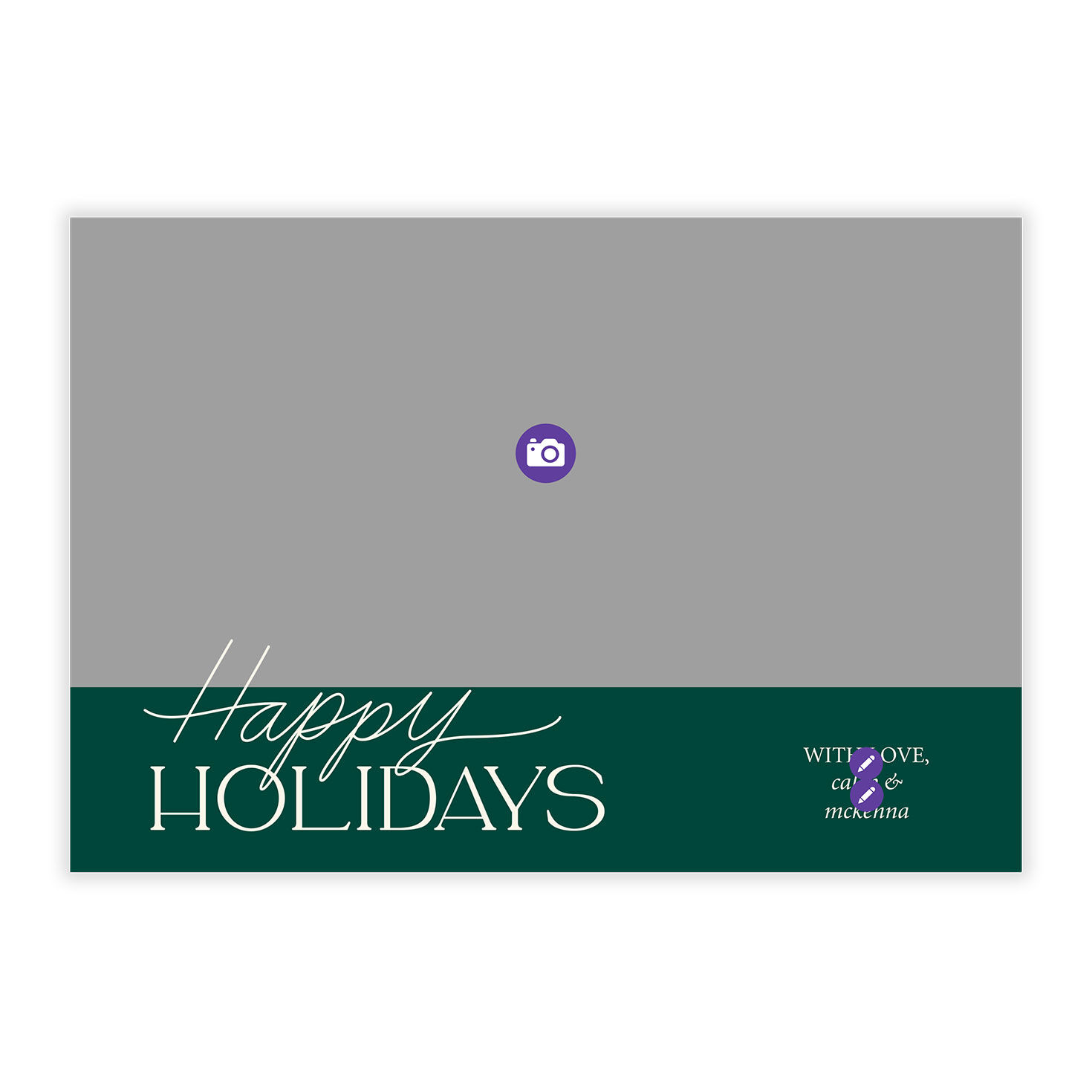Classic Lettering on Green Flat Holiday Photo Card - Photo Cards | Hallmark