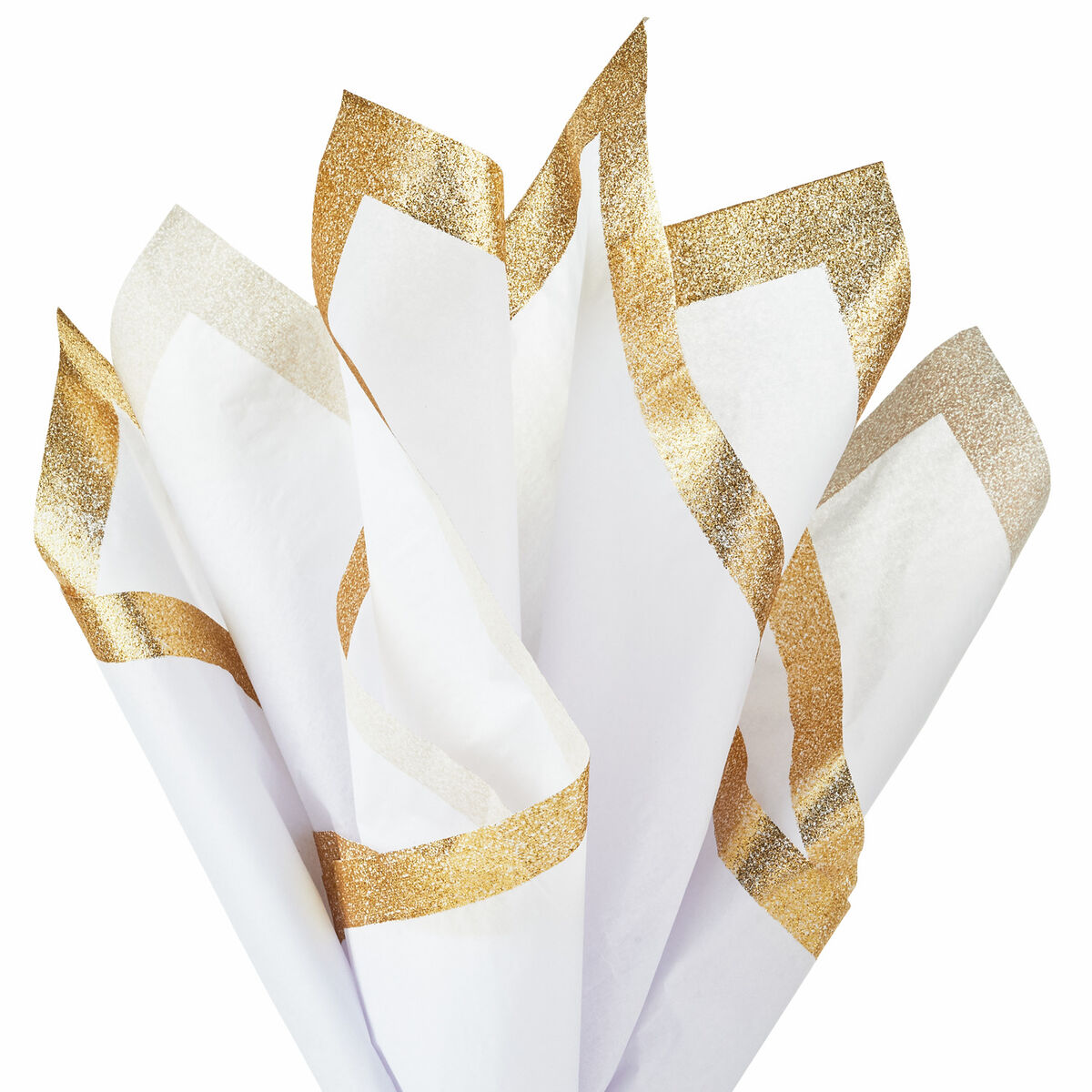 White Tissue Paper With Gold Glitter Edges, 4 Sheets - Tissue - Hallmark