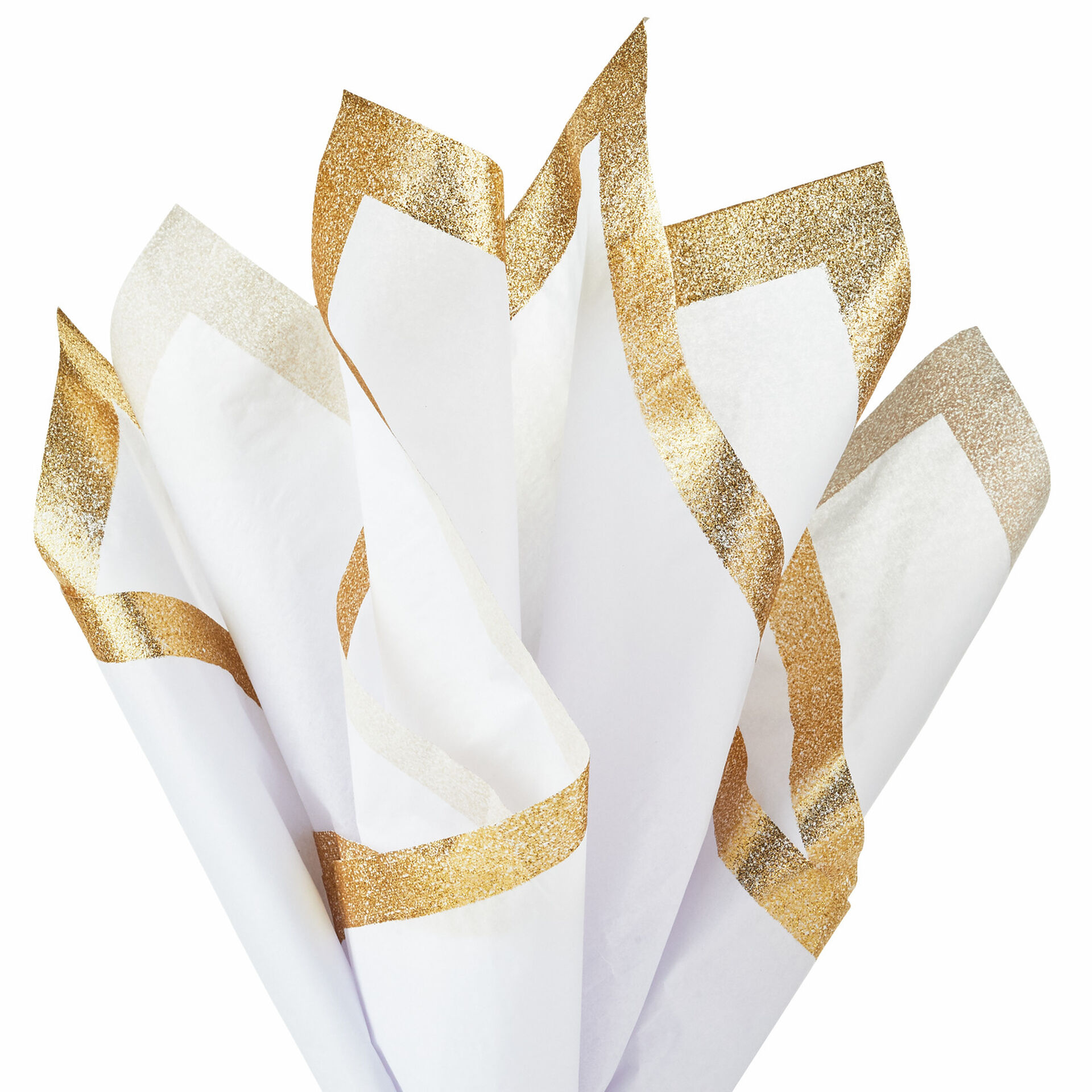 White Tissue Paper With Gold Glitter Edges, 4 Sheets - Tissue - Hallmark