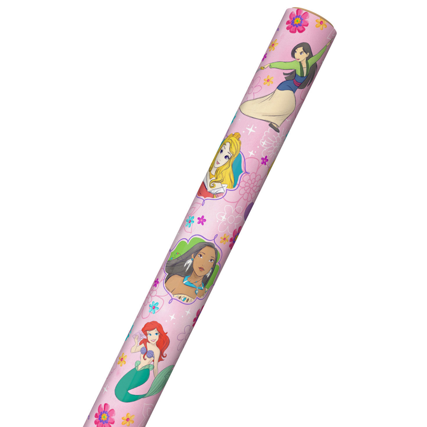 Disney Princesses on Pink Wrapping Paper, 17.5 sq. ft. - Wrapping Paper ...