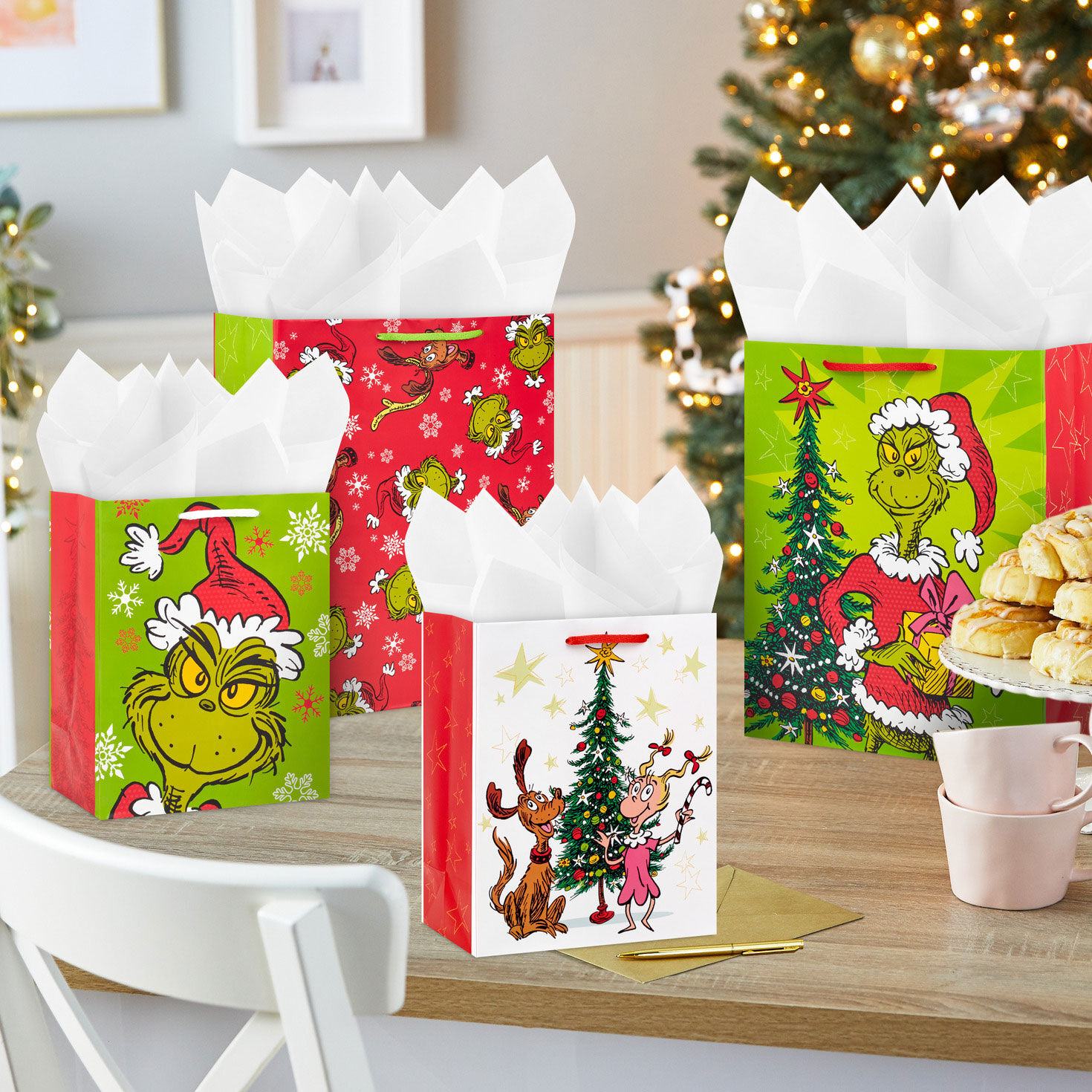 Dr. Seuss's How the Grinch Stole Christmas!™ 4-Pack Assortment Gift Bag ...