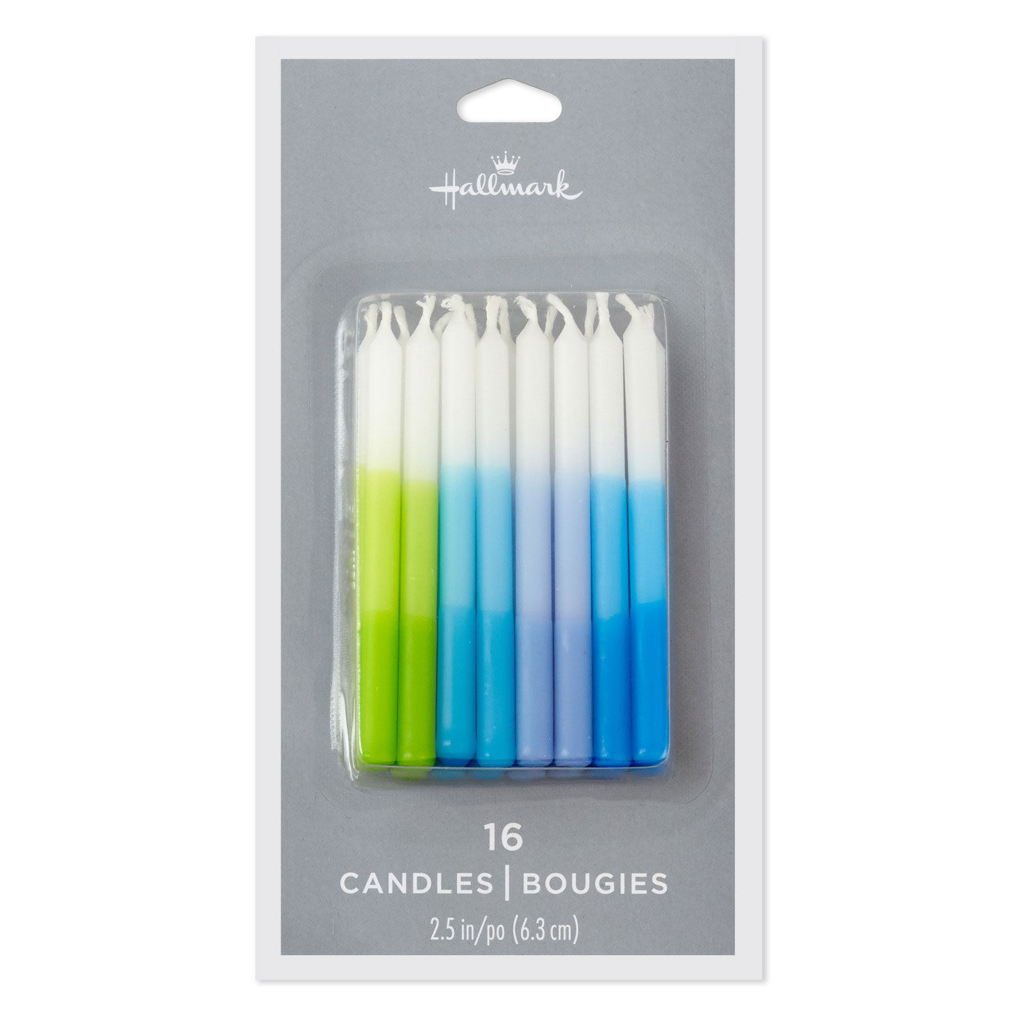 Cool Ombré Stripe Birthday Candles, Set of 16 - Cake Toppers & Candles ...