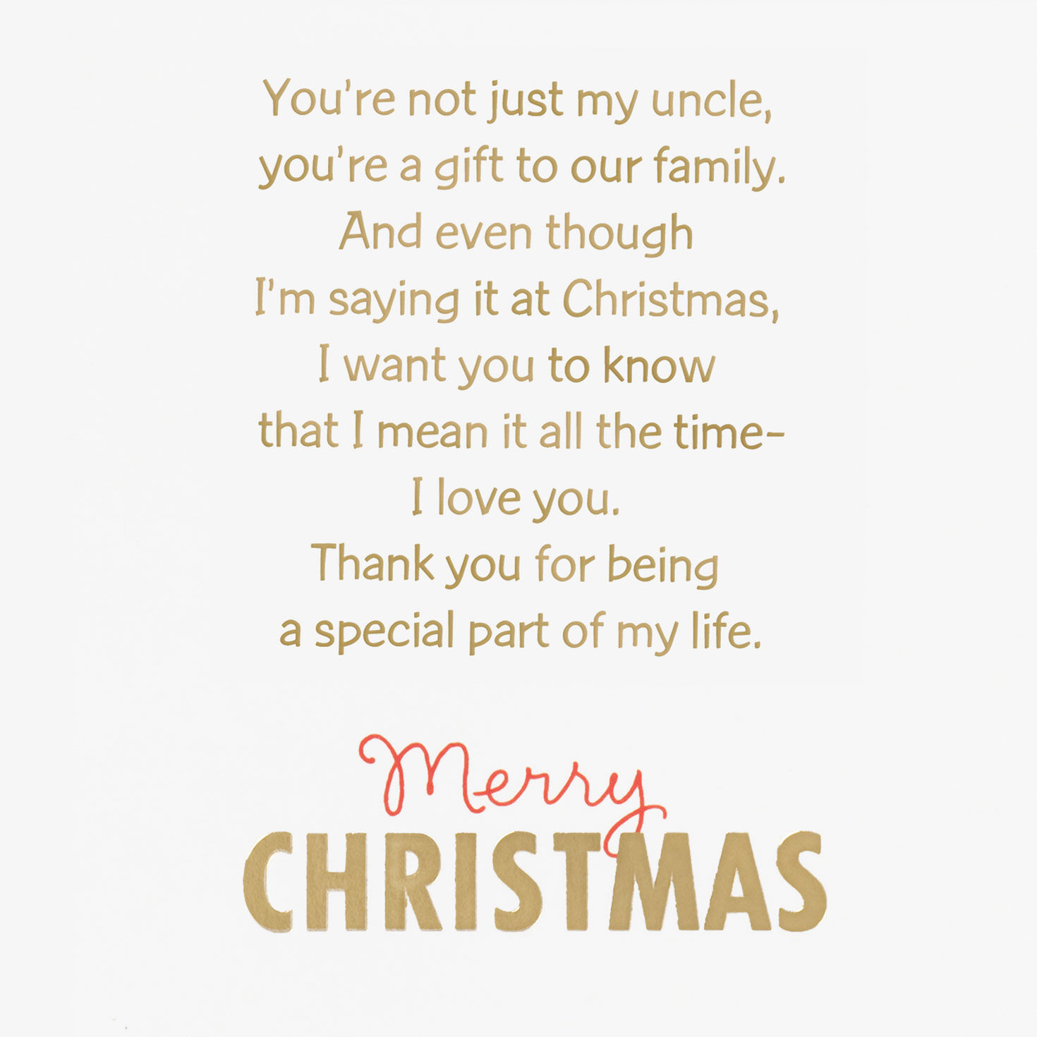 You're a Gift Christmas Card for Uncle - Greeting Cards | Hallmark