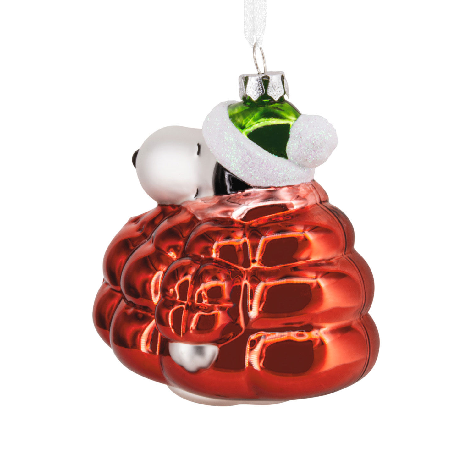 Peanuts® Snoopy in Puffer Coat Blown Glass Hallmark Ornament - Hallmark ...