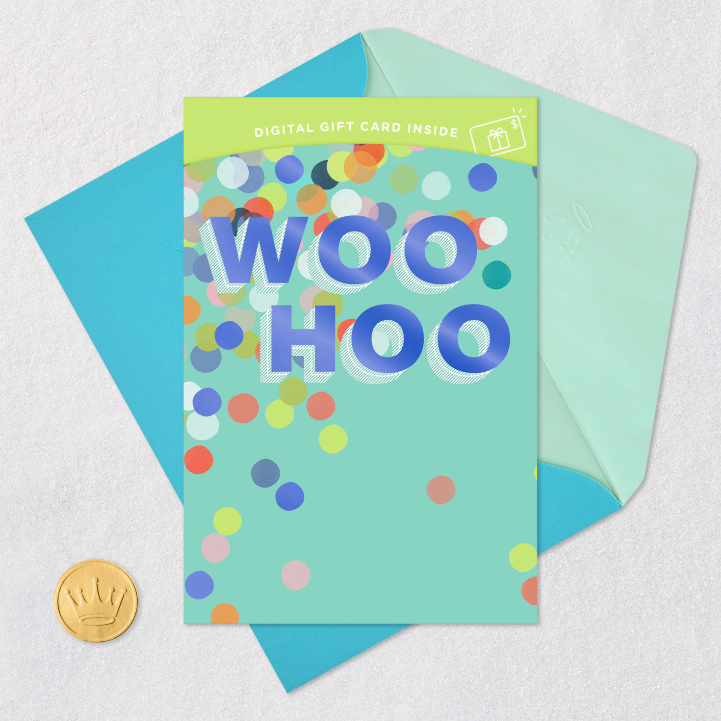 Woo Hoo Confetti Gift Card Greeting Congratulations Card - Greeting Cards | Hallmark