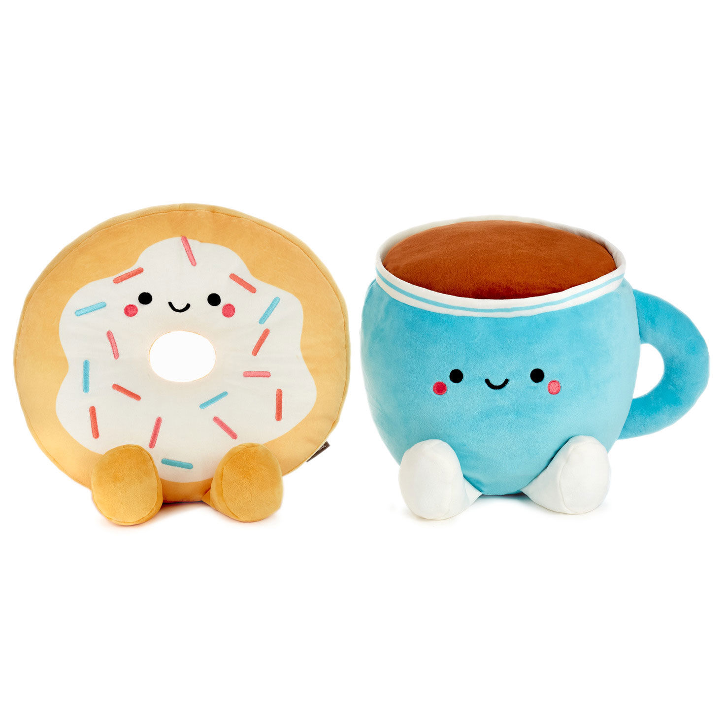 Large Better Together Donut and Coffee Magnetic Plush Pair, 12 ...