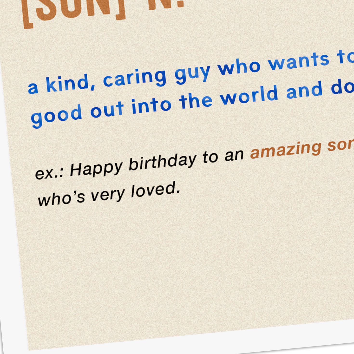 Dictionary Definition Birthday Card for Son - Greeting Cards | Hallmark