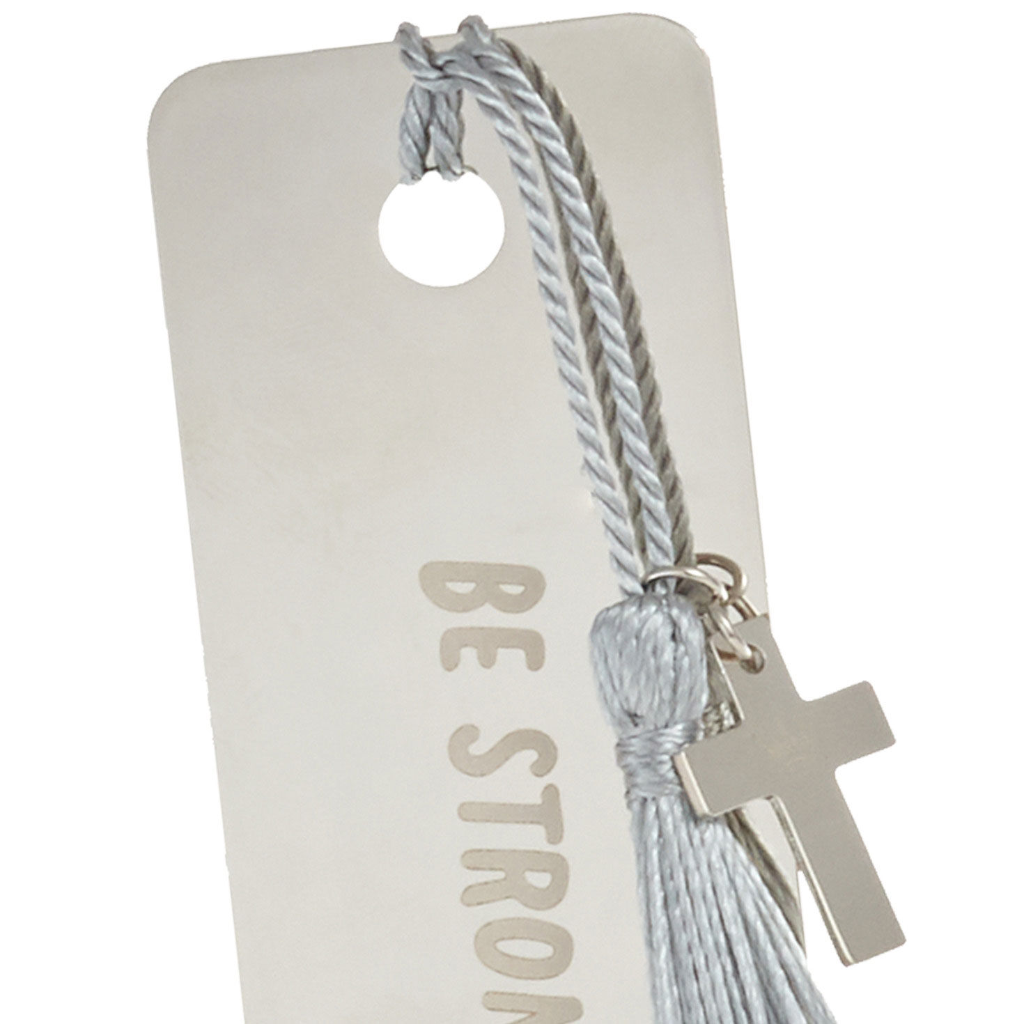 Be Strong and Courageous Metal Bookmark With Cross Charm - Office ...