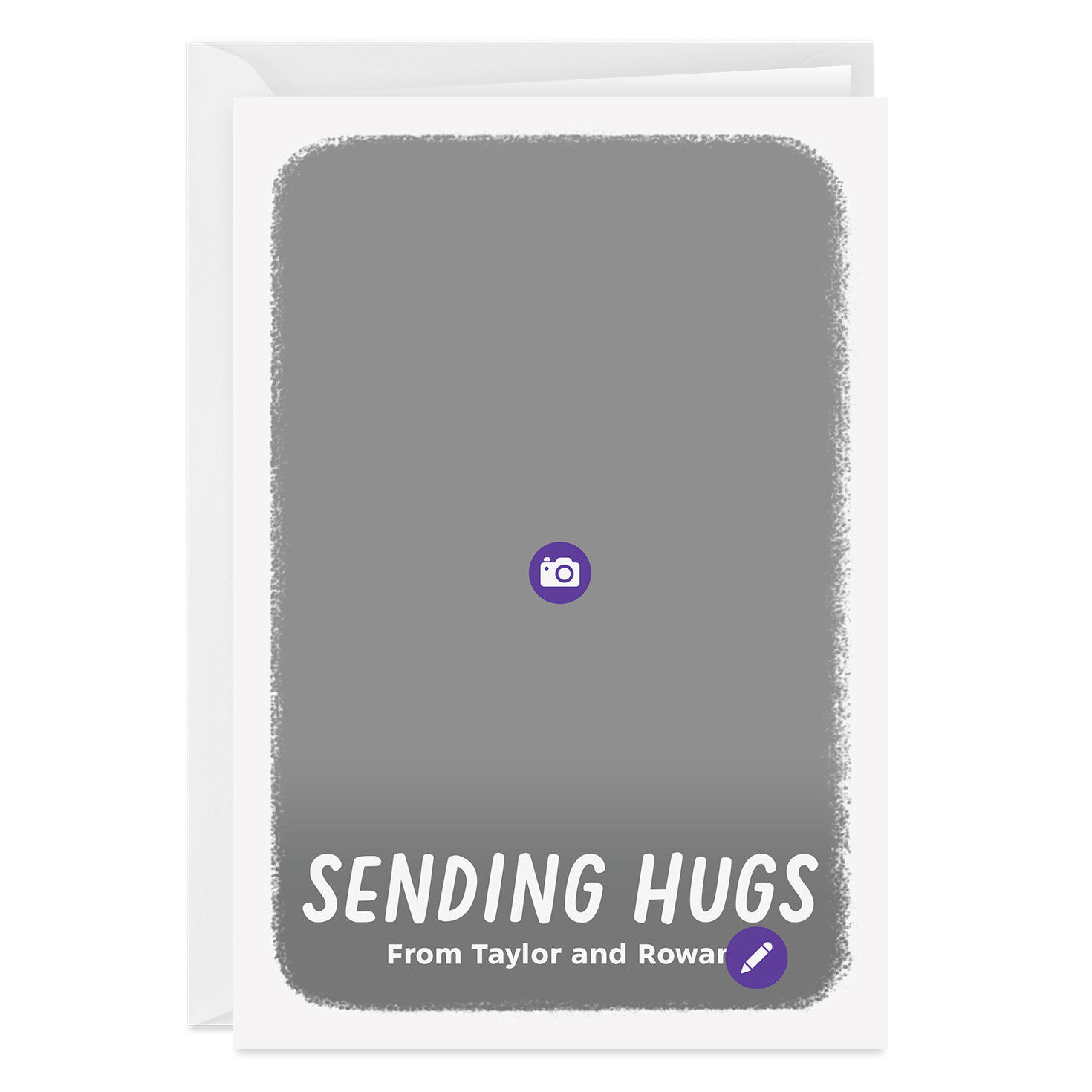 Personalized White Outline Photo Card - Greeting Cards | Hallmark