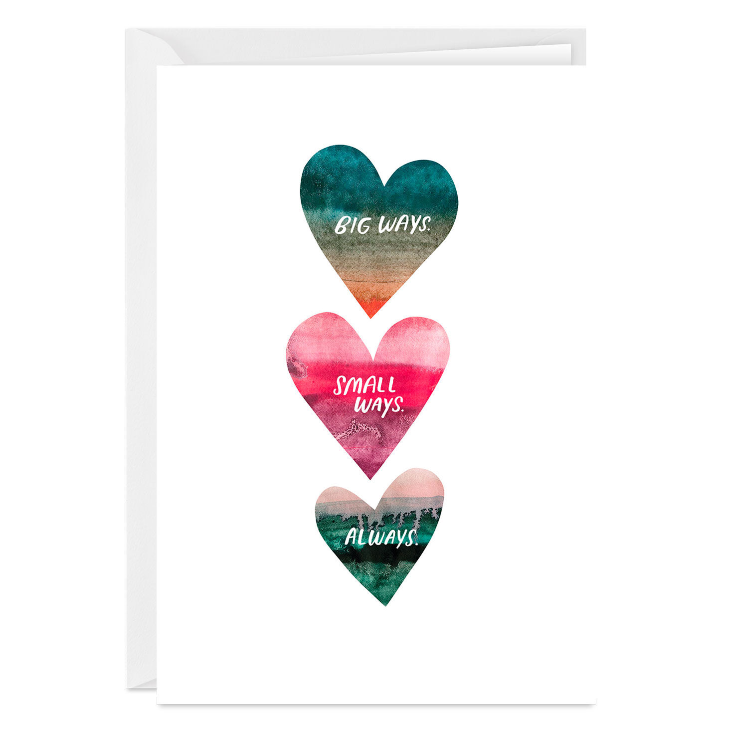 Watercolor Hearts Custom Love Card - Greeting Cards | Hallmark