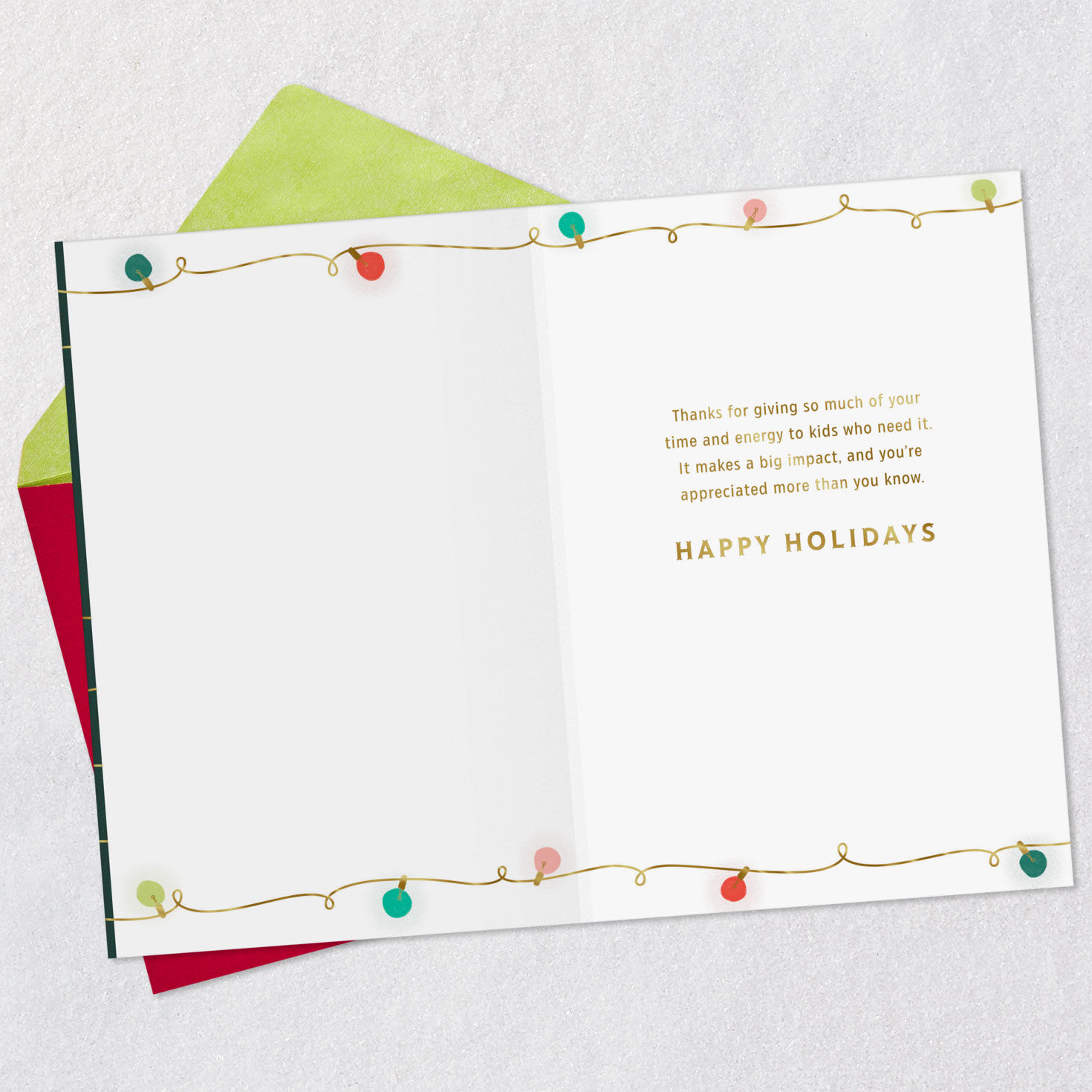 You Make a Difference Holiday Thank-You Card for Teacher - Greeting ...