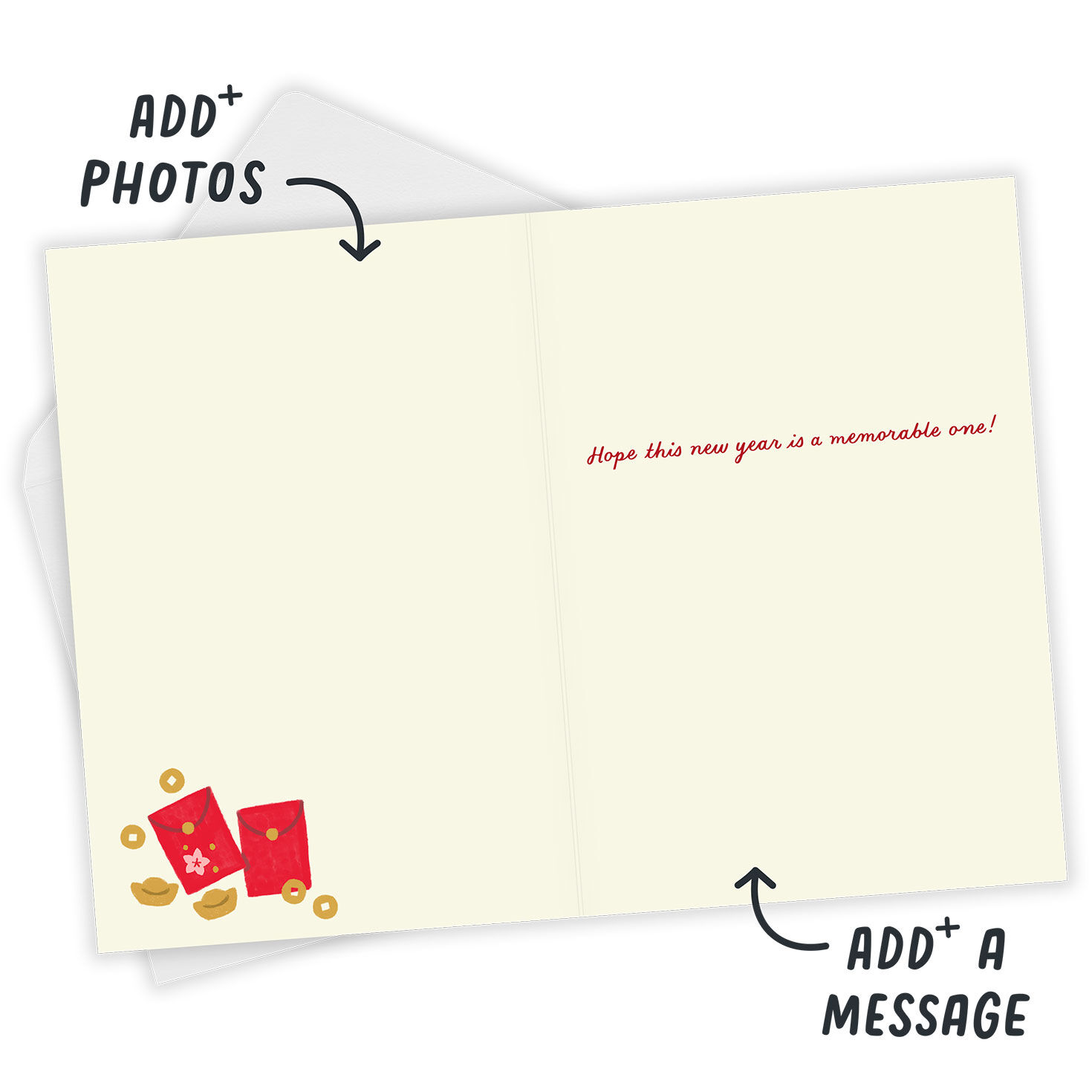 Happiness, Light and Luck Custom Lunar New Year Card - Greeting Cards ...