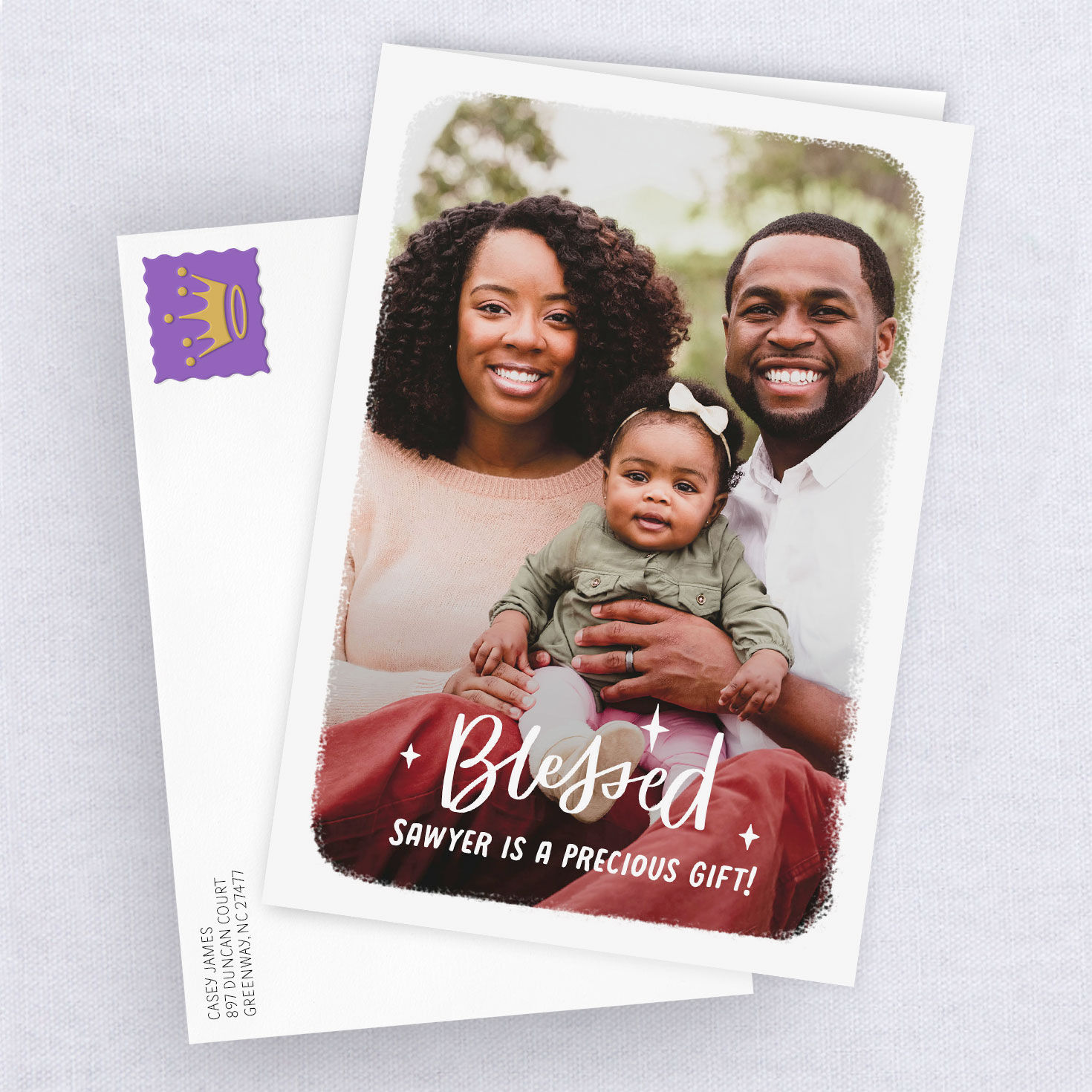 Blessed White Frame Custom Card - Greeting Cards | Hallmark
