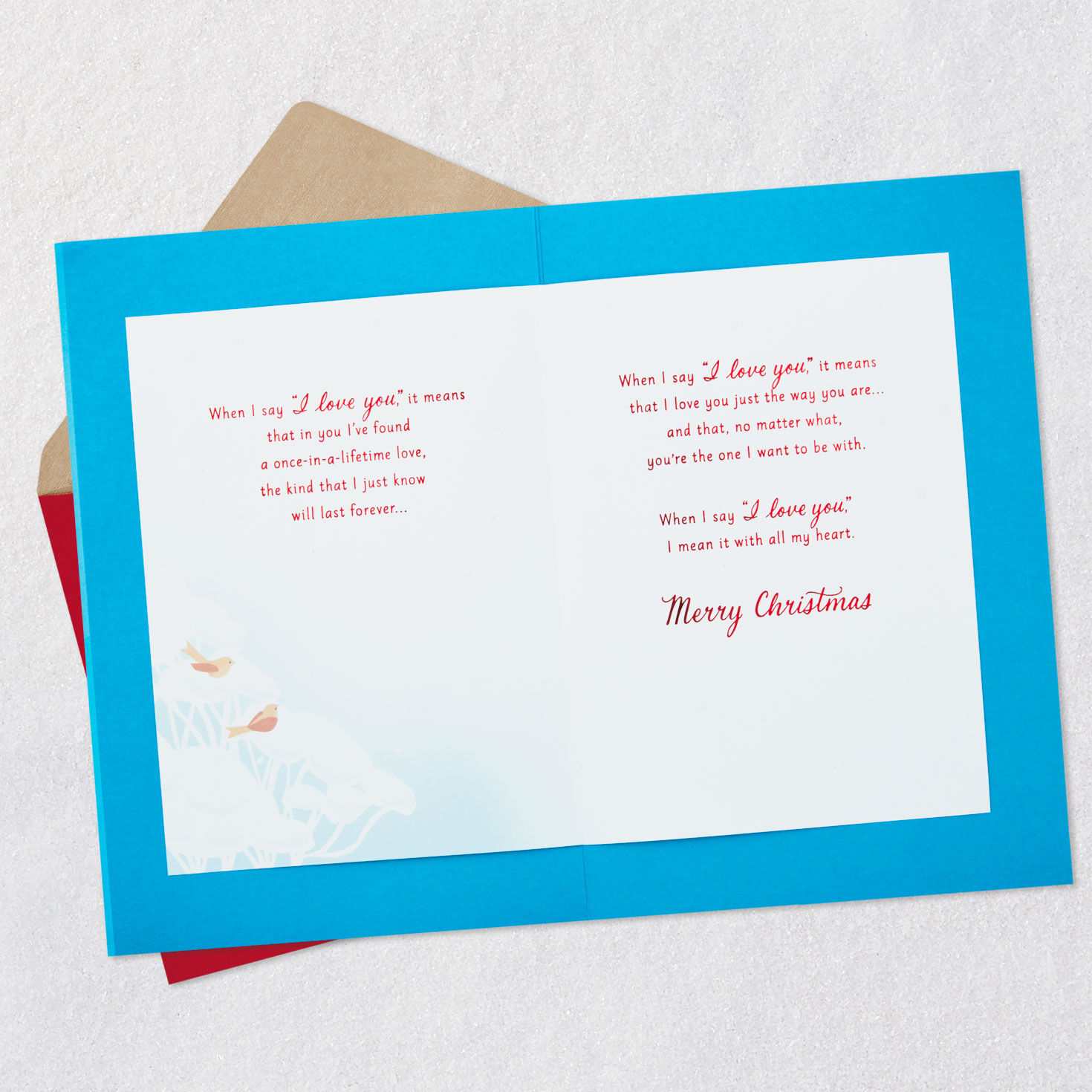 I Love You With All My Heart Romantic Christmas Card - Greeting Cards ...