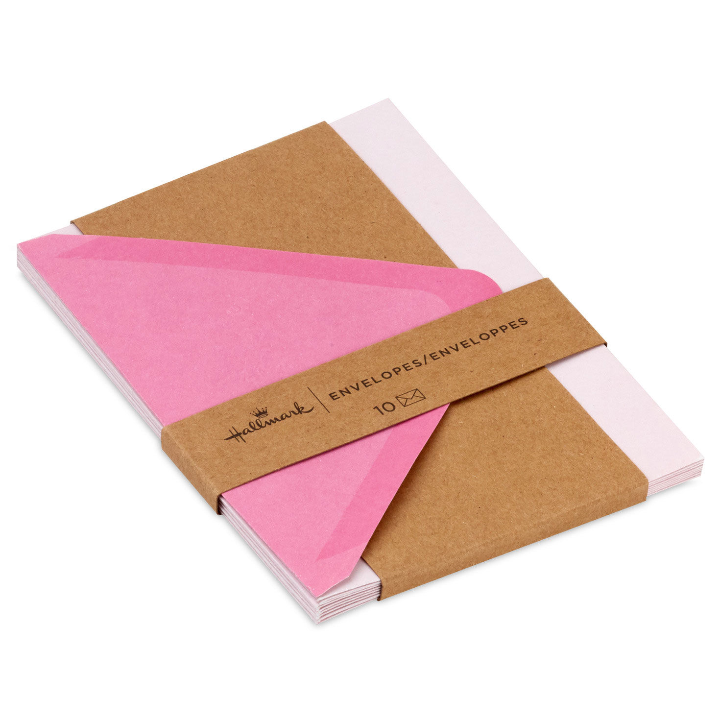 Soft Pink Brushstroke Designed Envelopes, Pack of 10 - Note Cards ...