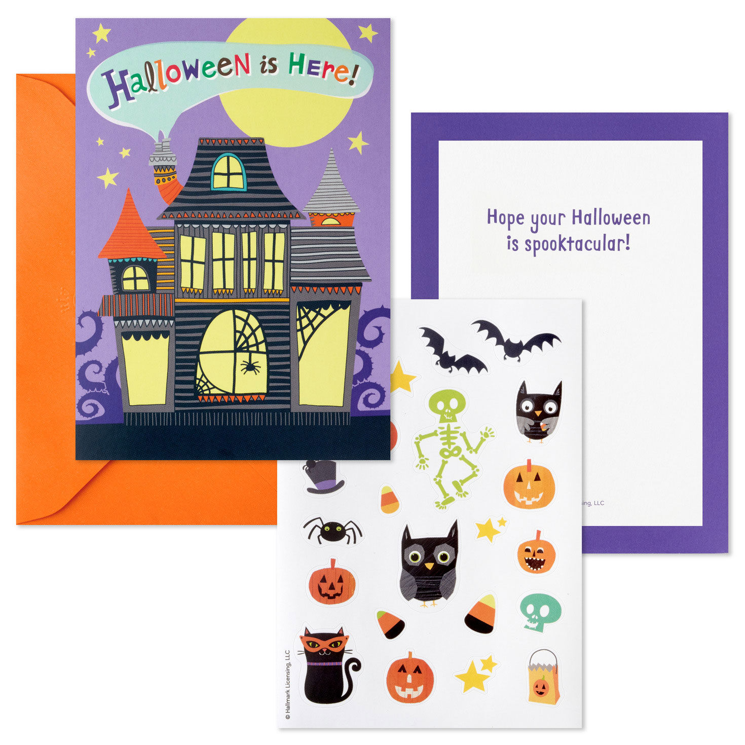 Happy Halloween Flat Note Cards With Stickers, Pack of 24 - Boxed Cards ...