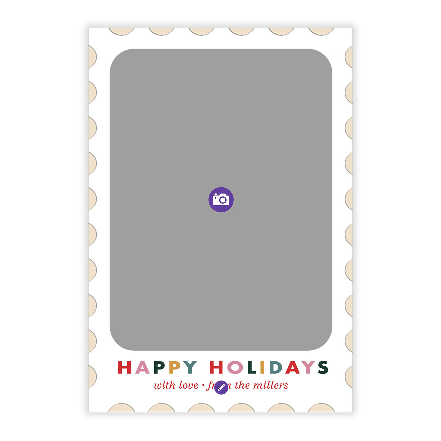 Postage Stamp Flat Holiday Photo Card - Photo Cards | Hallmark