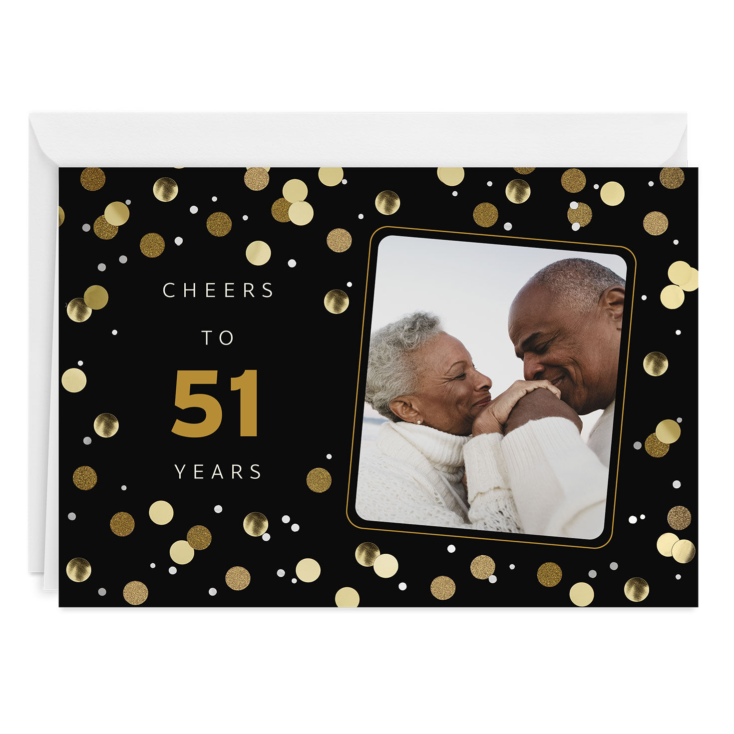 Personalized Confetti Number Celebration Photo Card - Greeting Cards ...