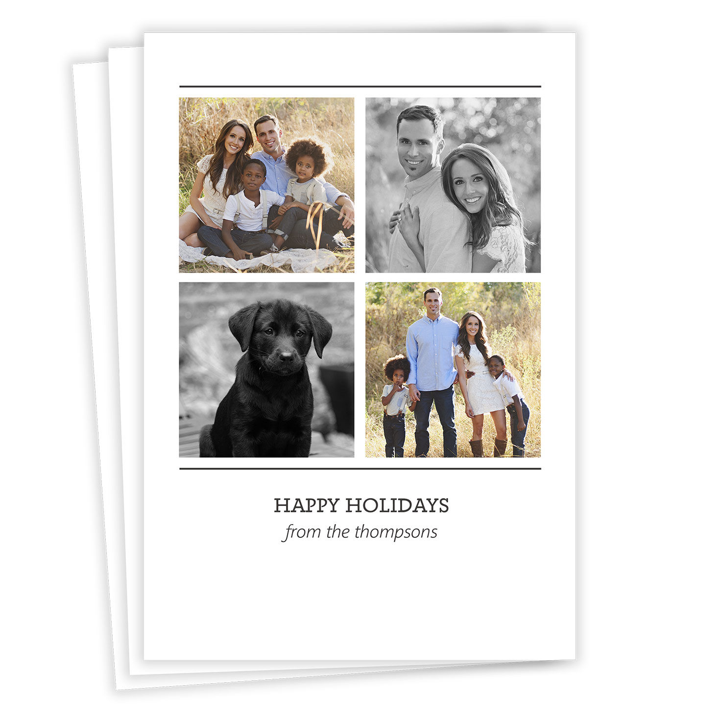 Create Your Own Collage Happy Flat Holiday Card - Photo Cards | Hallmark