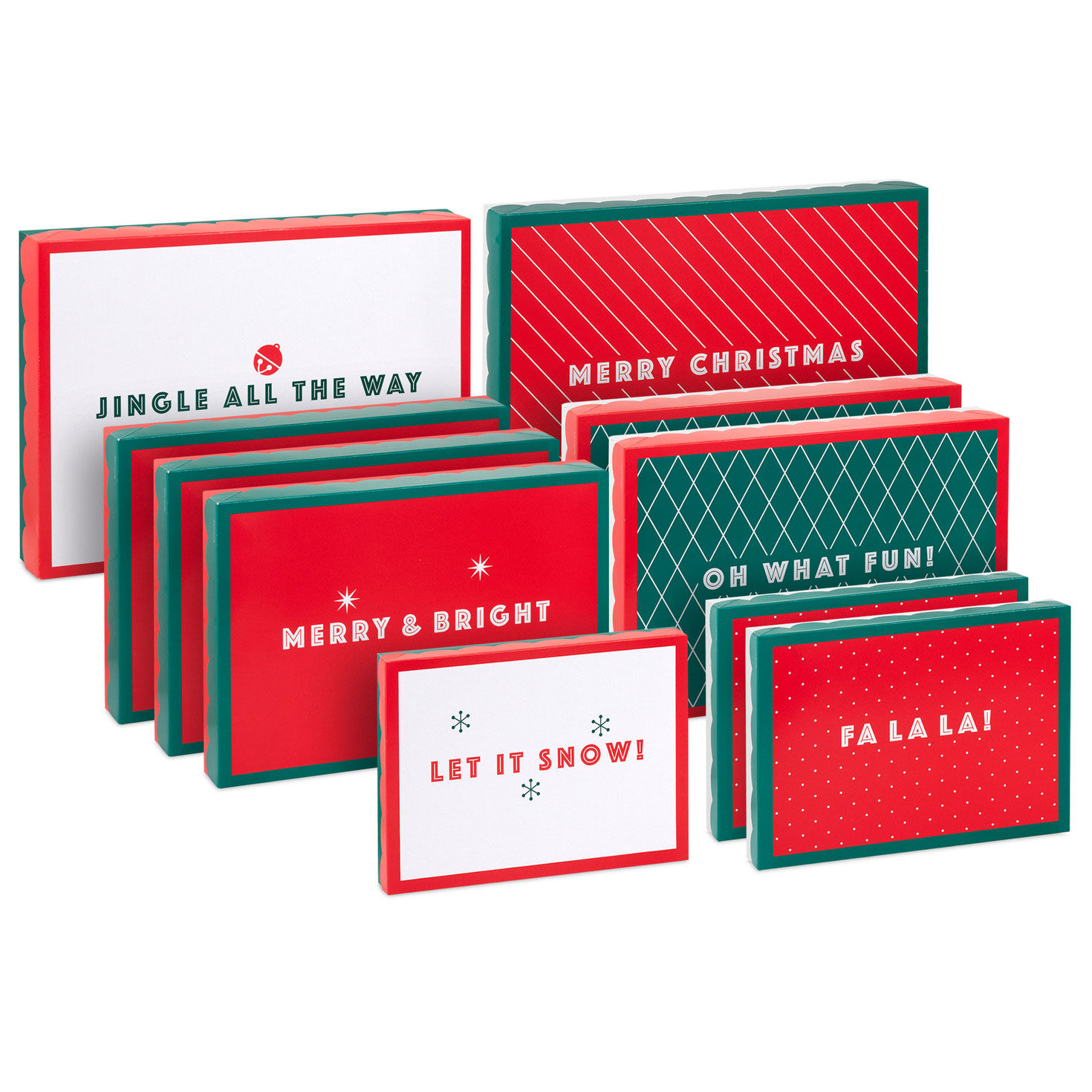 Merry Messages 10-Pack Assortment Christmas Gift Box Bundle - Gift ...