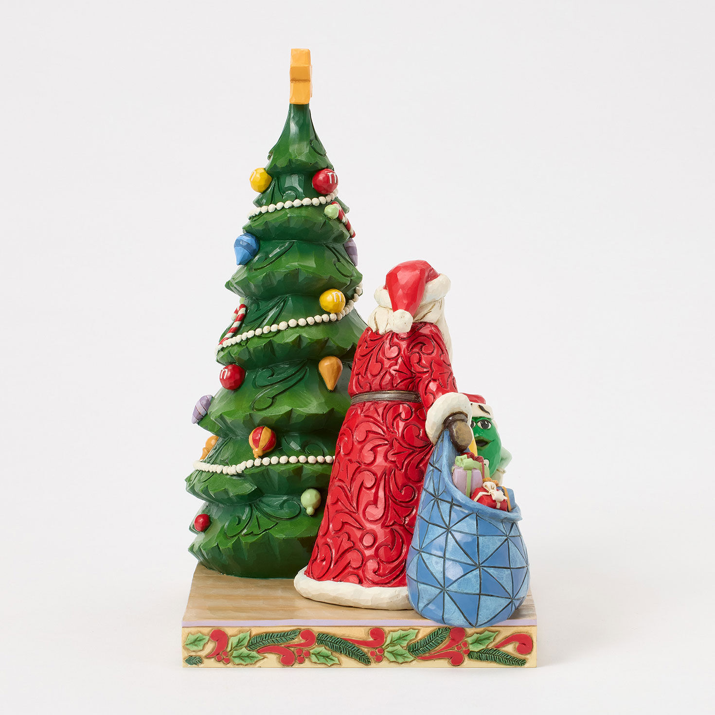 Jim Shore M&M'S Green and Yellow Characters With Santa Figurine, 8.2 ...