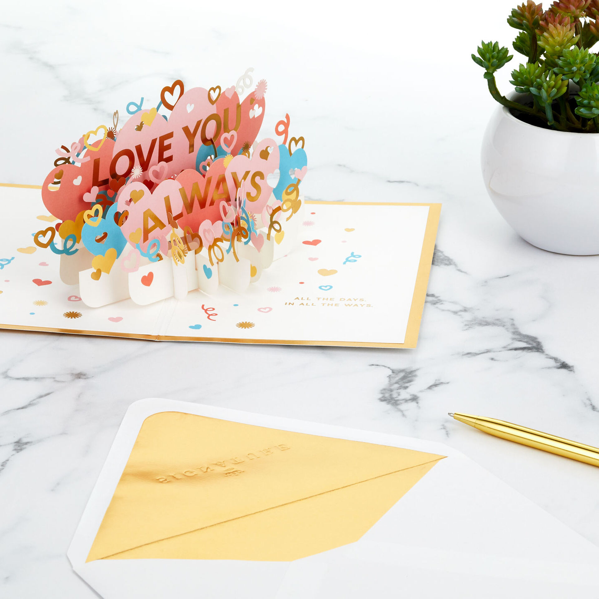 Love You Always 3D Pop-Up Love Card - Greeting Cards - Hallmark