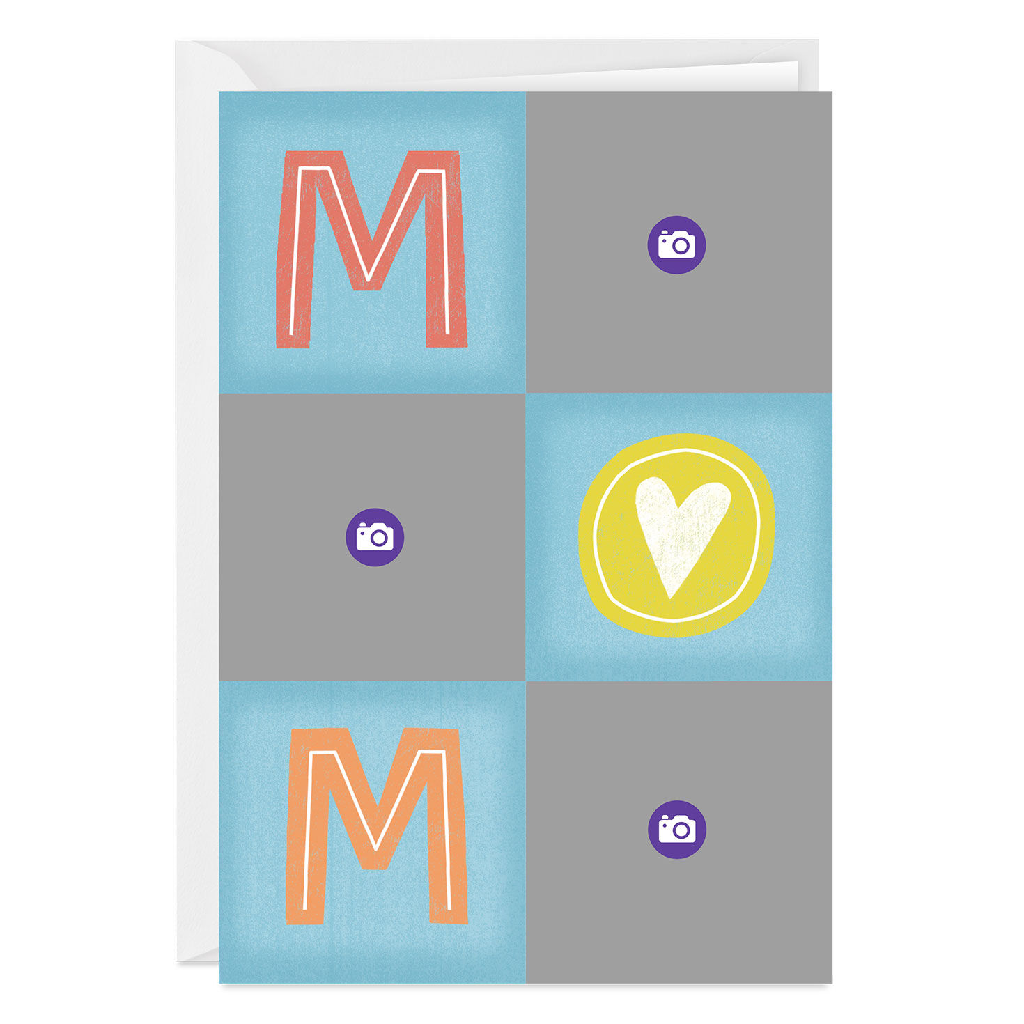 Personalized Photo Collage and Mom Lettering Photo Card - Greeting ...