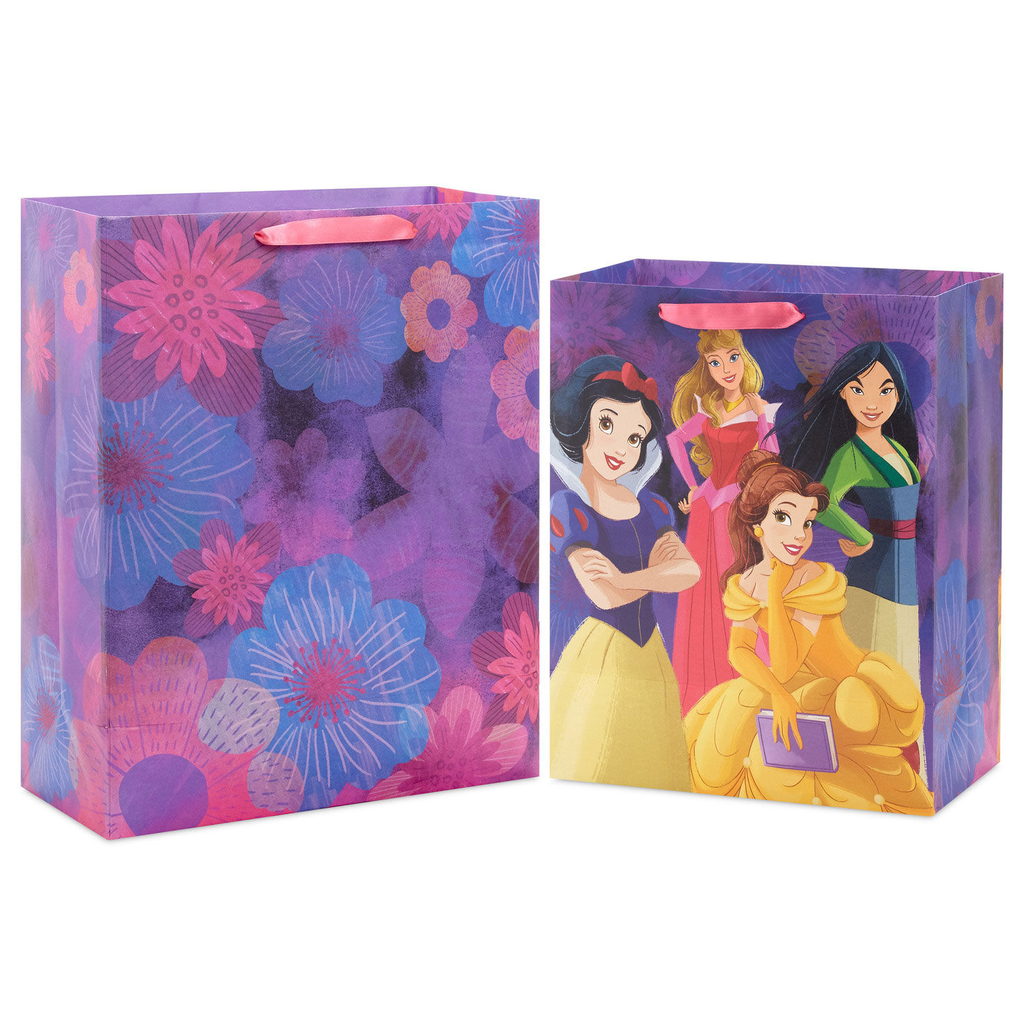 Disney Princess Pretty Purple and Floral 2-Pack Assorted Gift Bags ...