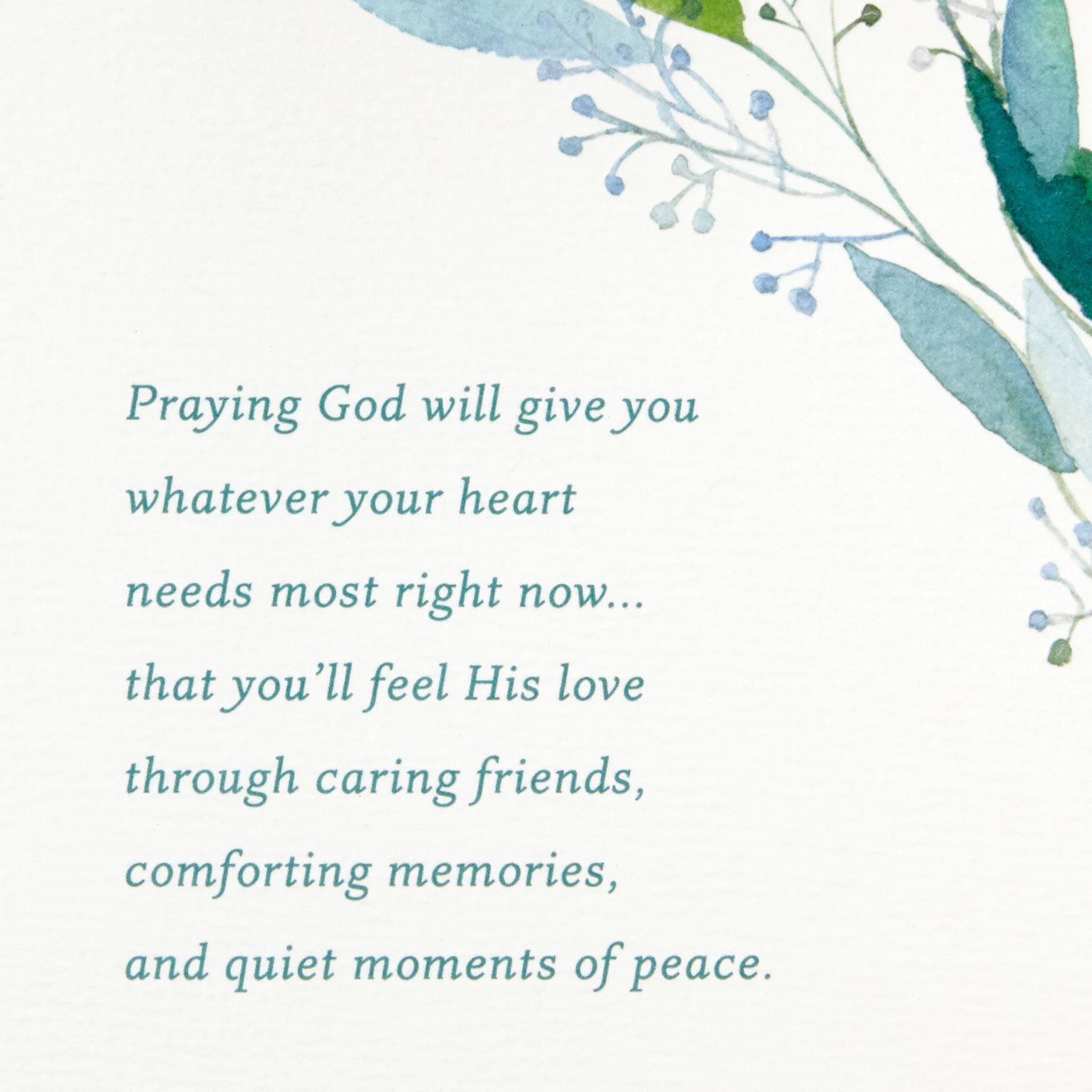 Whatever Your Heart Needs Most Religious Sympathy Card - Greeting Cards ...
