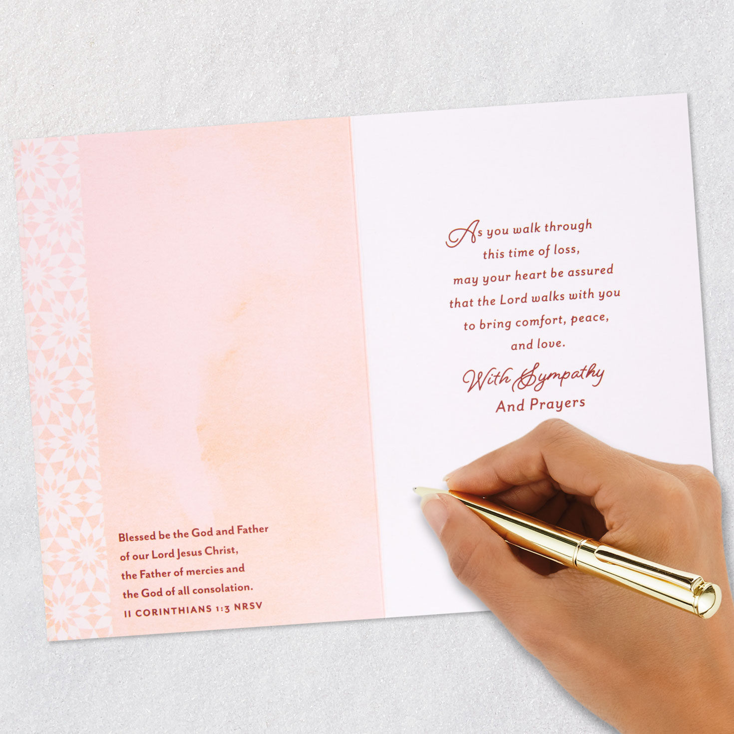 The Lord Is With You Religious Sympathy Card for Loss of Loved One ...
