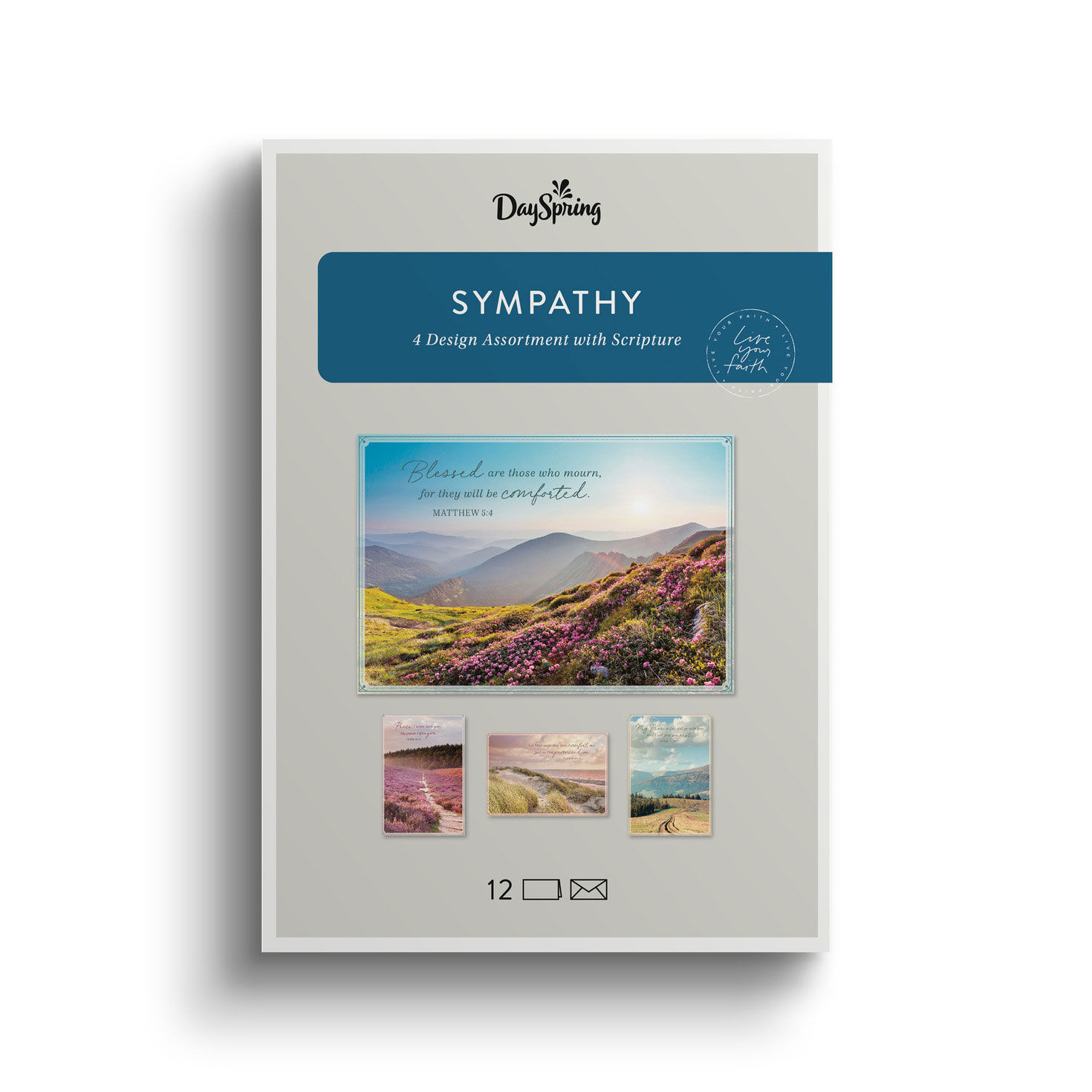 Nature Landscapes Assorted Religious Sympathy Cards, Box of 12 - Boxed ...