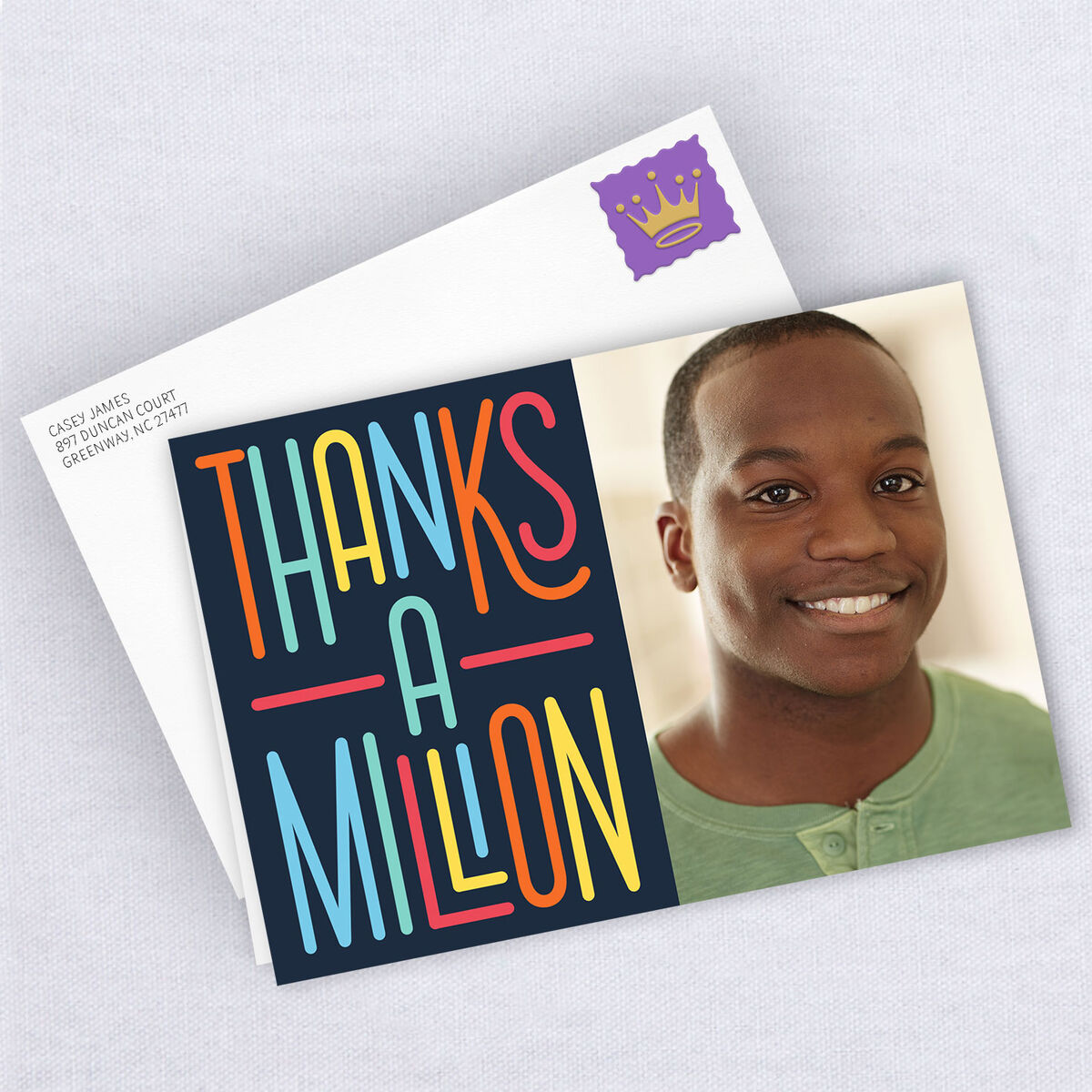 Personalized Thanks a Million Thank-You Photo Card - Greeting Cards ...