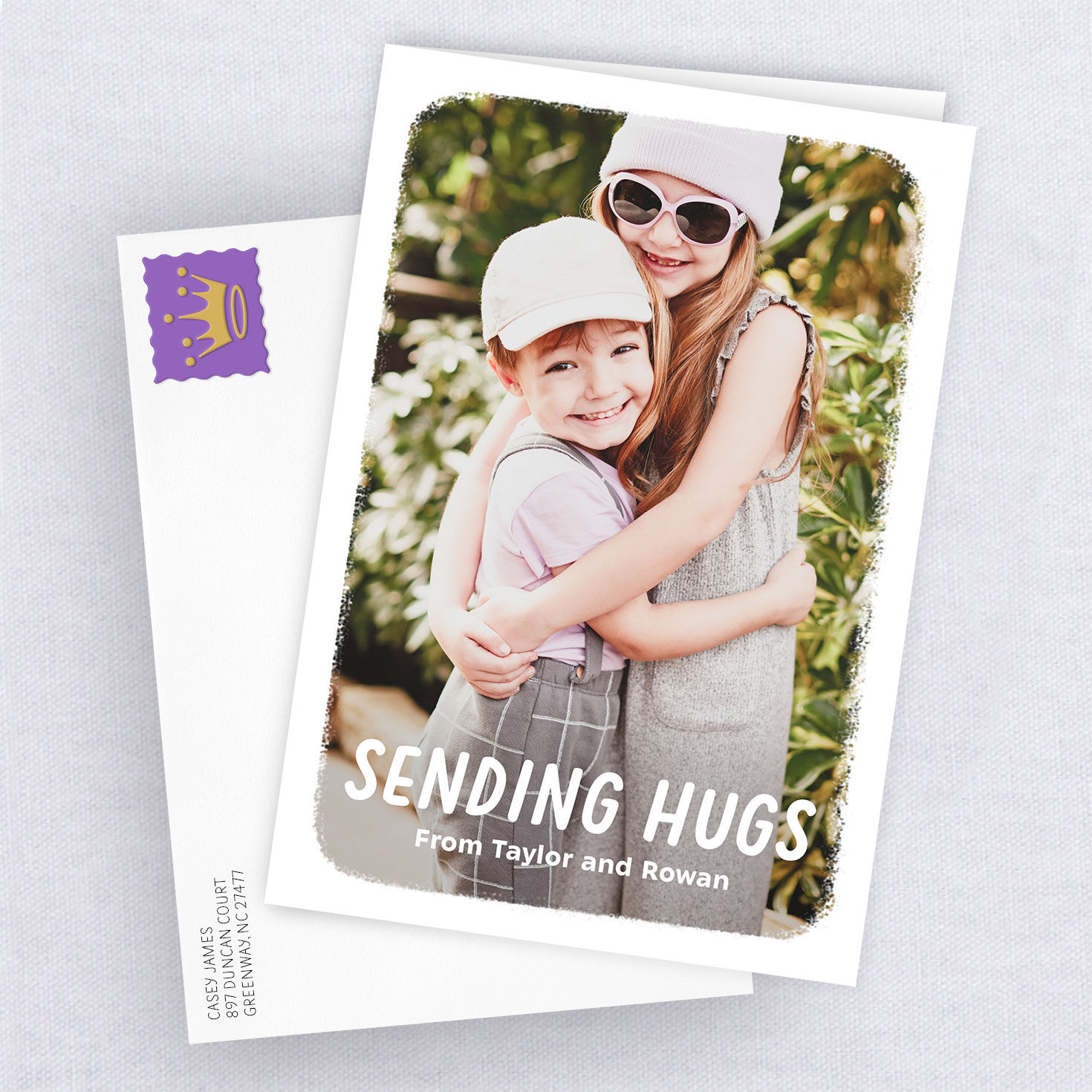 Personalized White Outline Photo Card - Greeting Cards | Hallmark