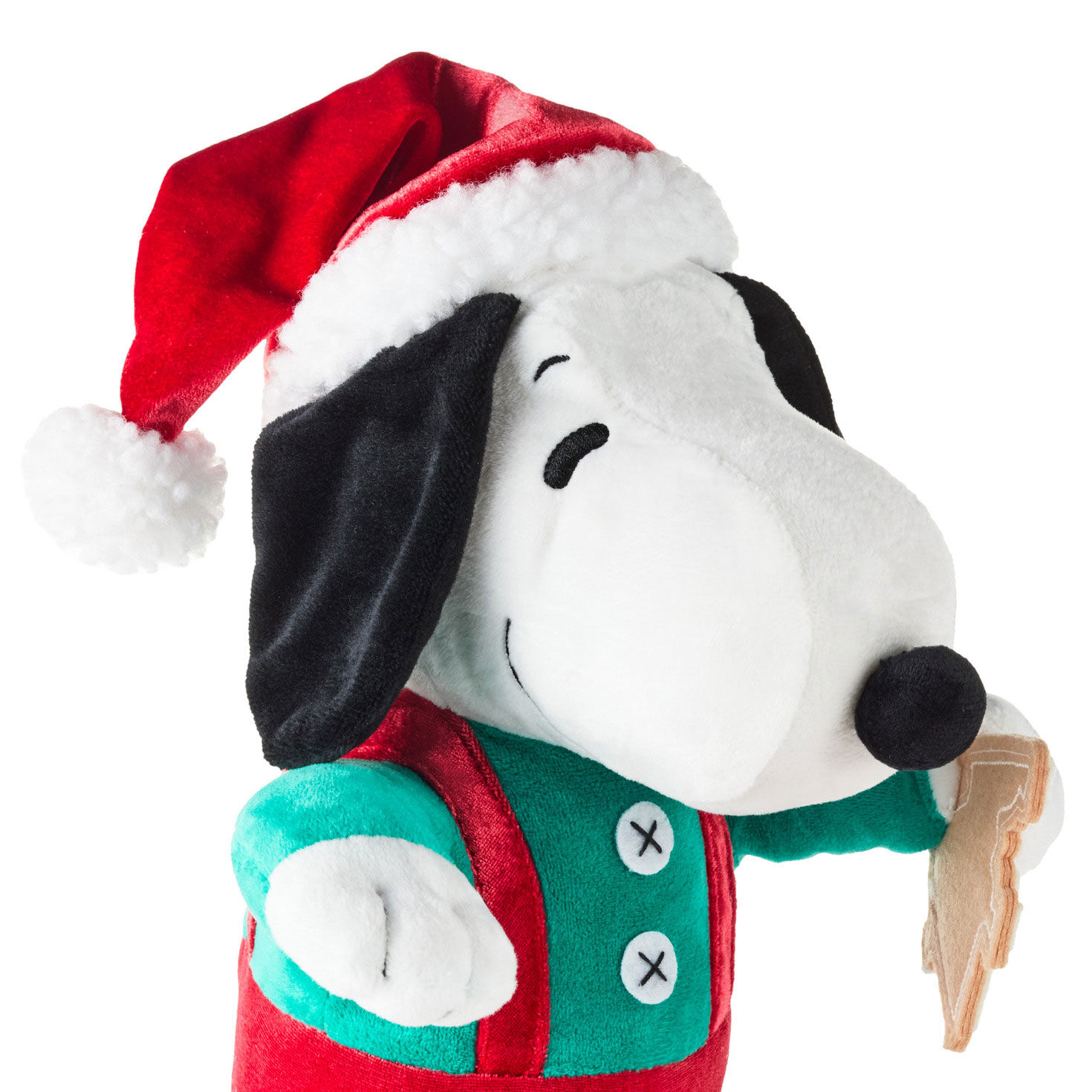 Peanuts® Santa Snoopy With Cookie Plush With Sound and Motion, 12 ...