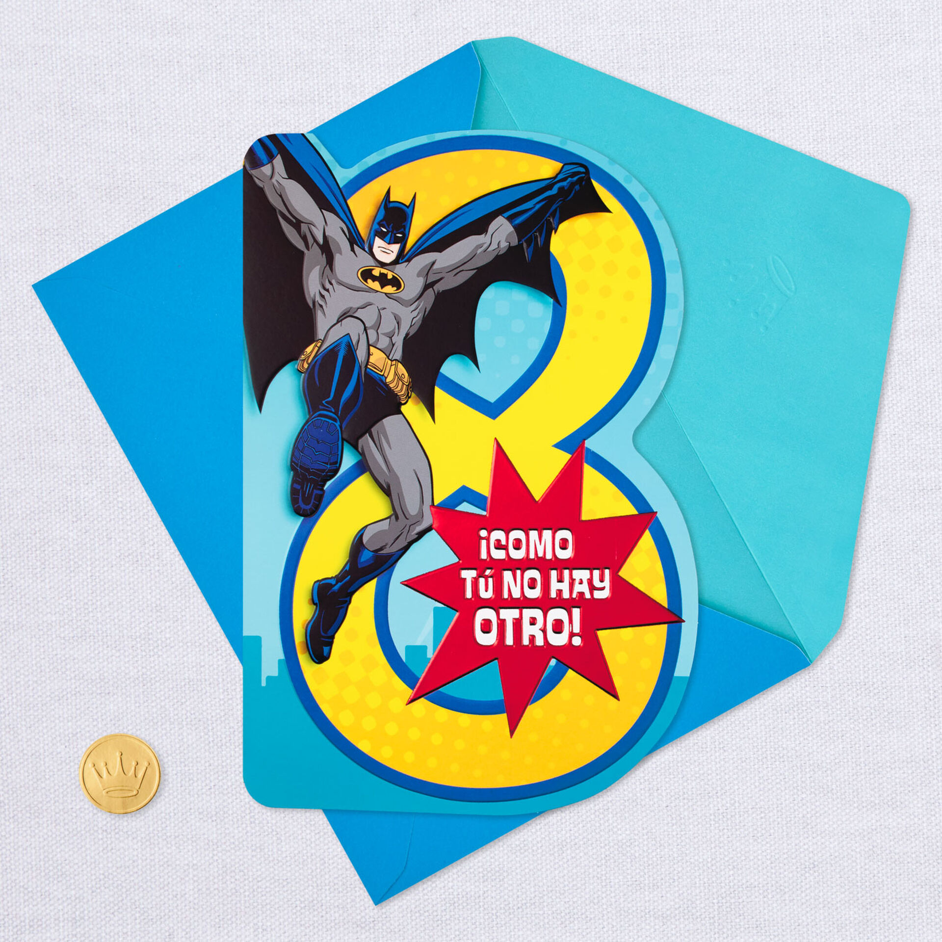 DC Comics™ Batman™ Spanish-Language 8th Birthday Card With Stickers ...