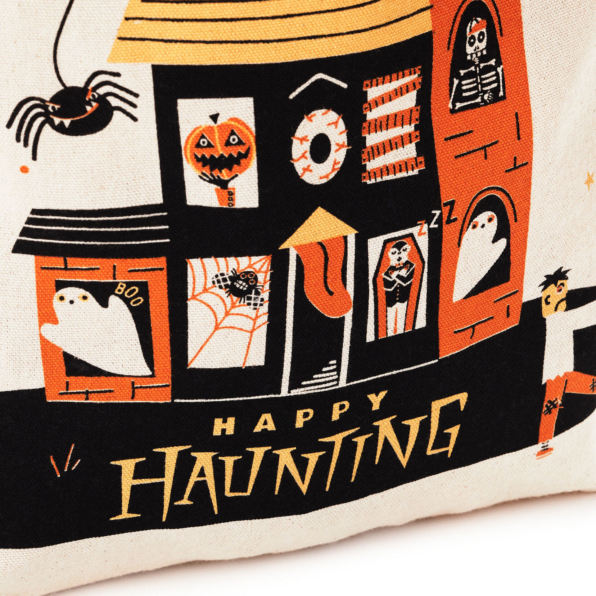 13" Happy Haunting Canvas Halloween Tote Bag - Gift Bags - Hallmark