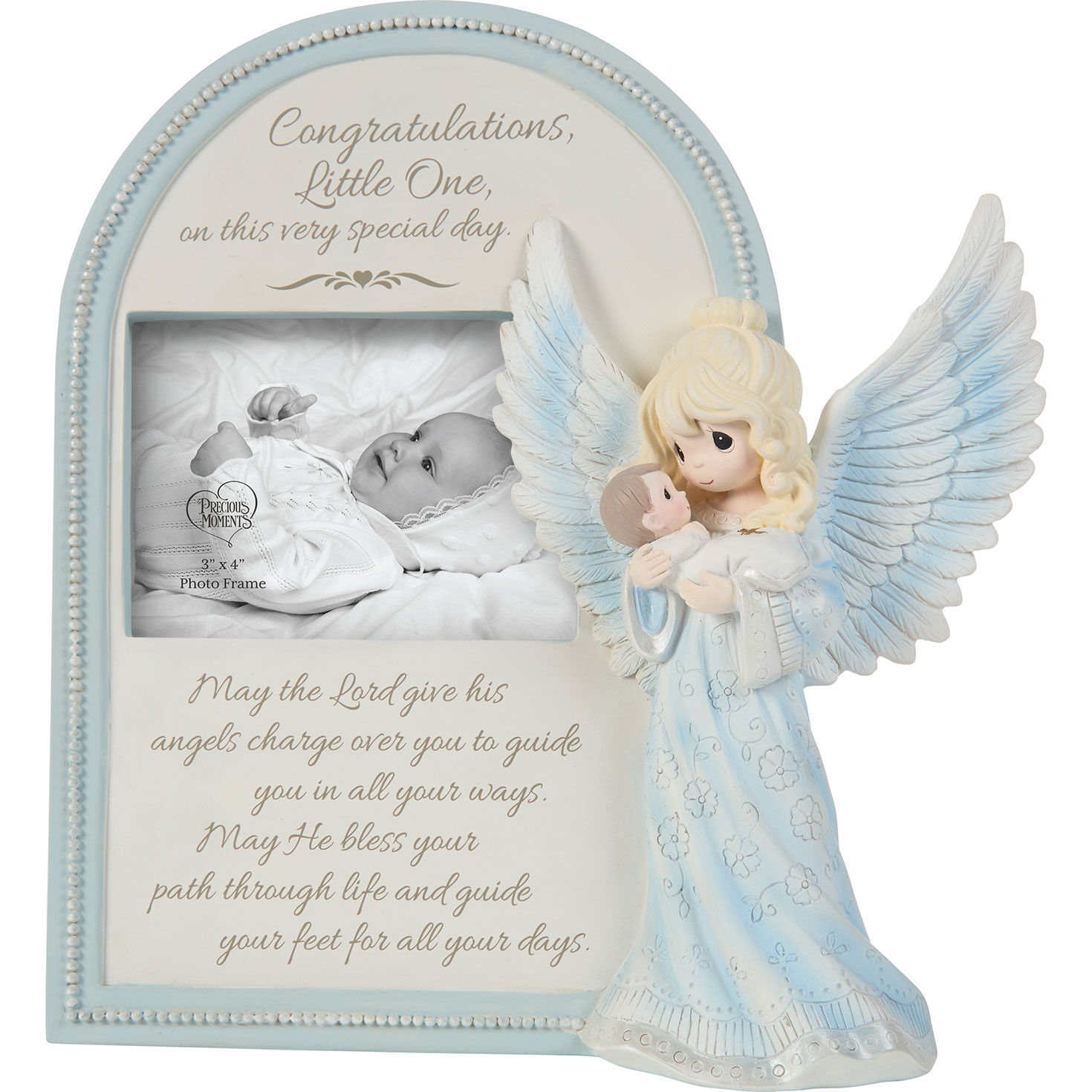 Precious Moments May God Send His Angels Baptism Picture Frame, 3x4 ...