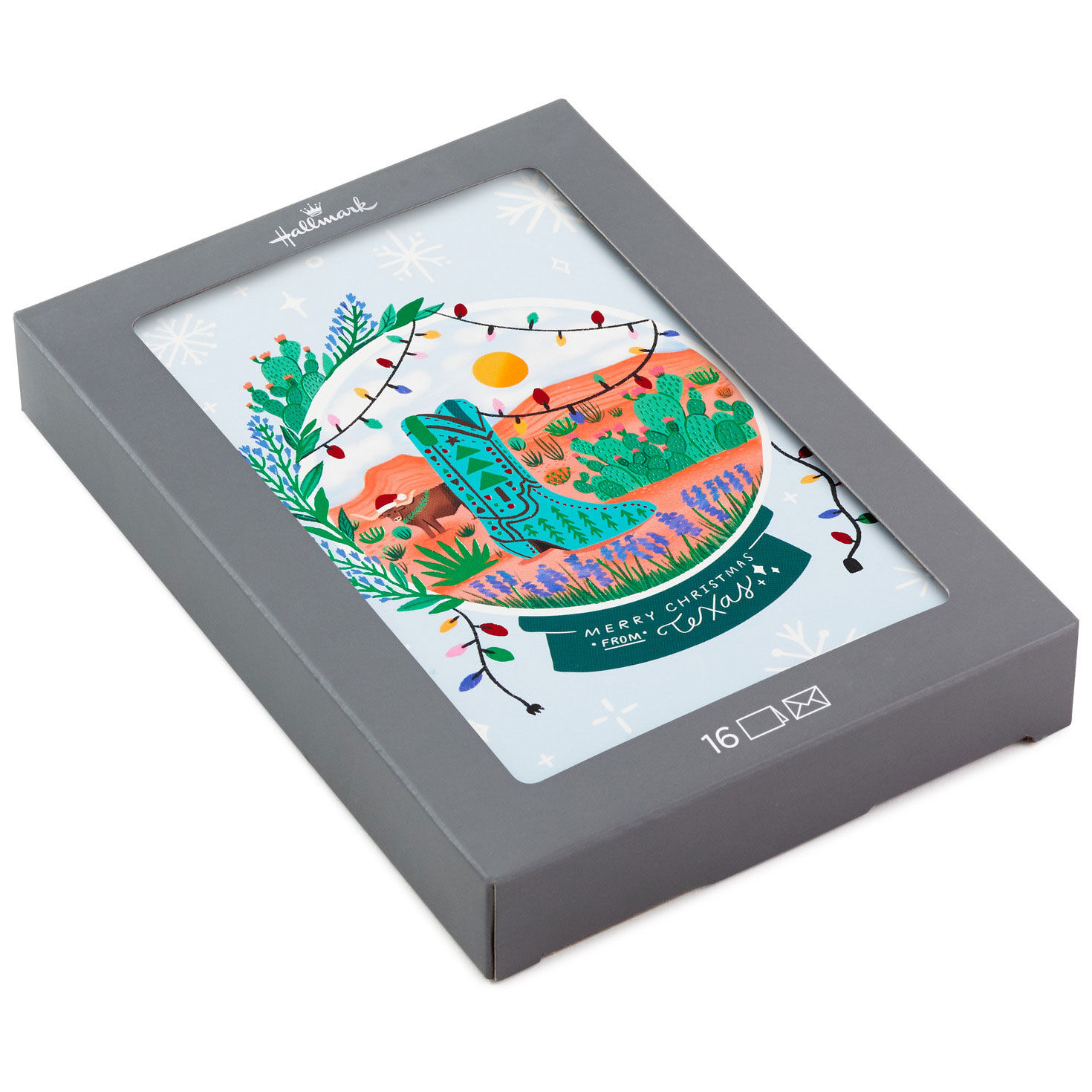 Texas Snow Globe Scene Boxed Christmas Cards, Pack of 16 - Boxed Cards ...